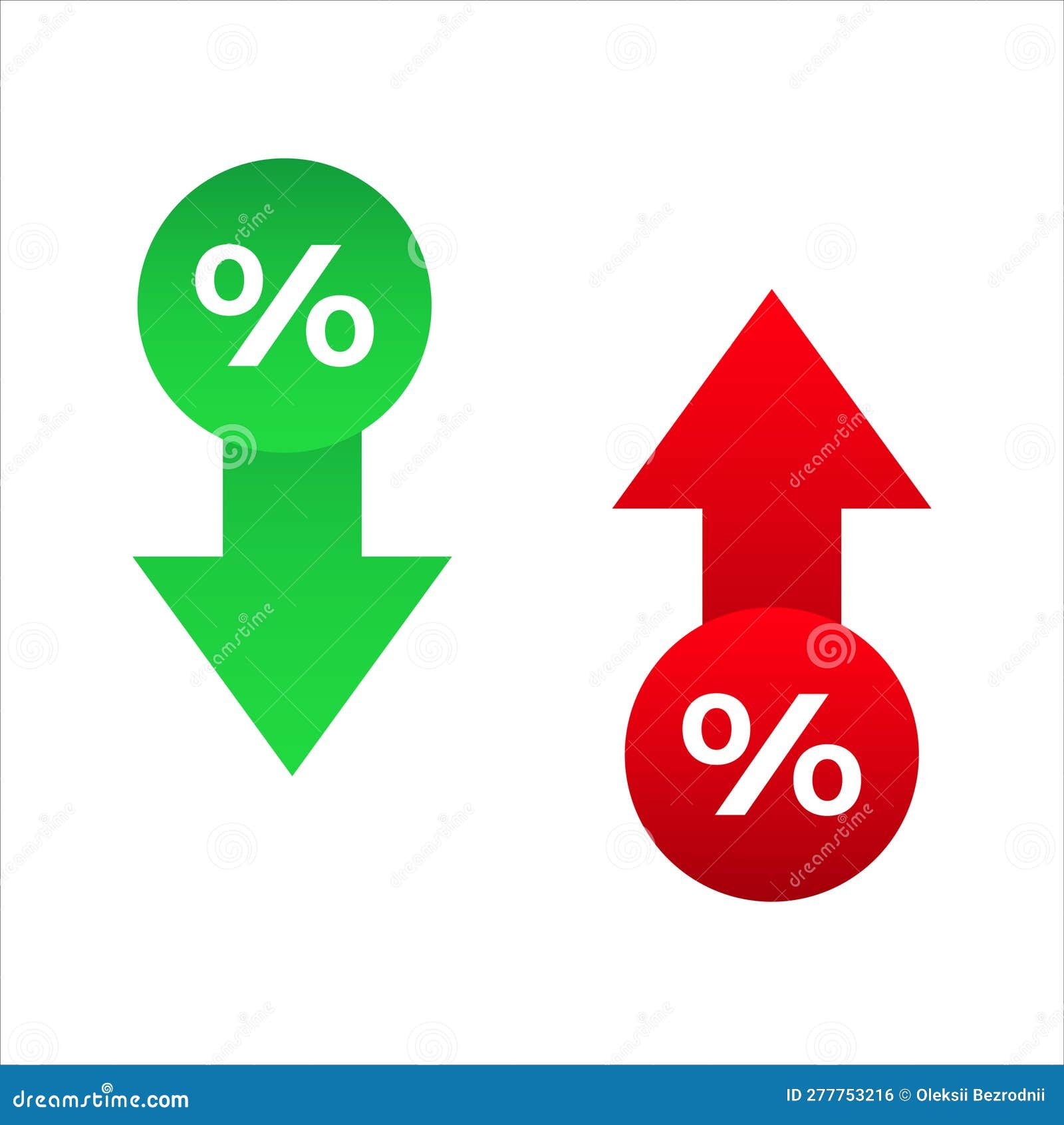 Percent Symbol Increase Growth And Decrease Icon. Vector Illustration | CartoonDealer.com #277753216