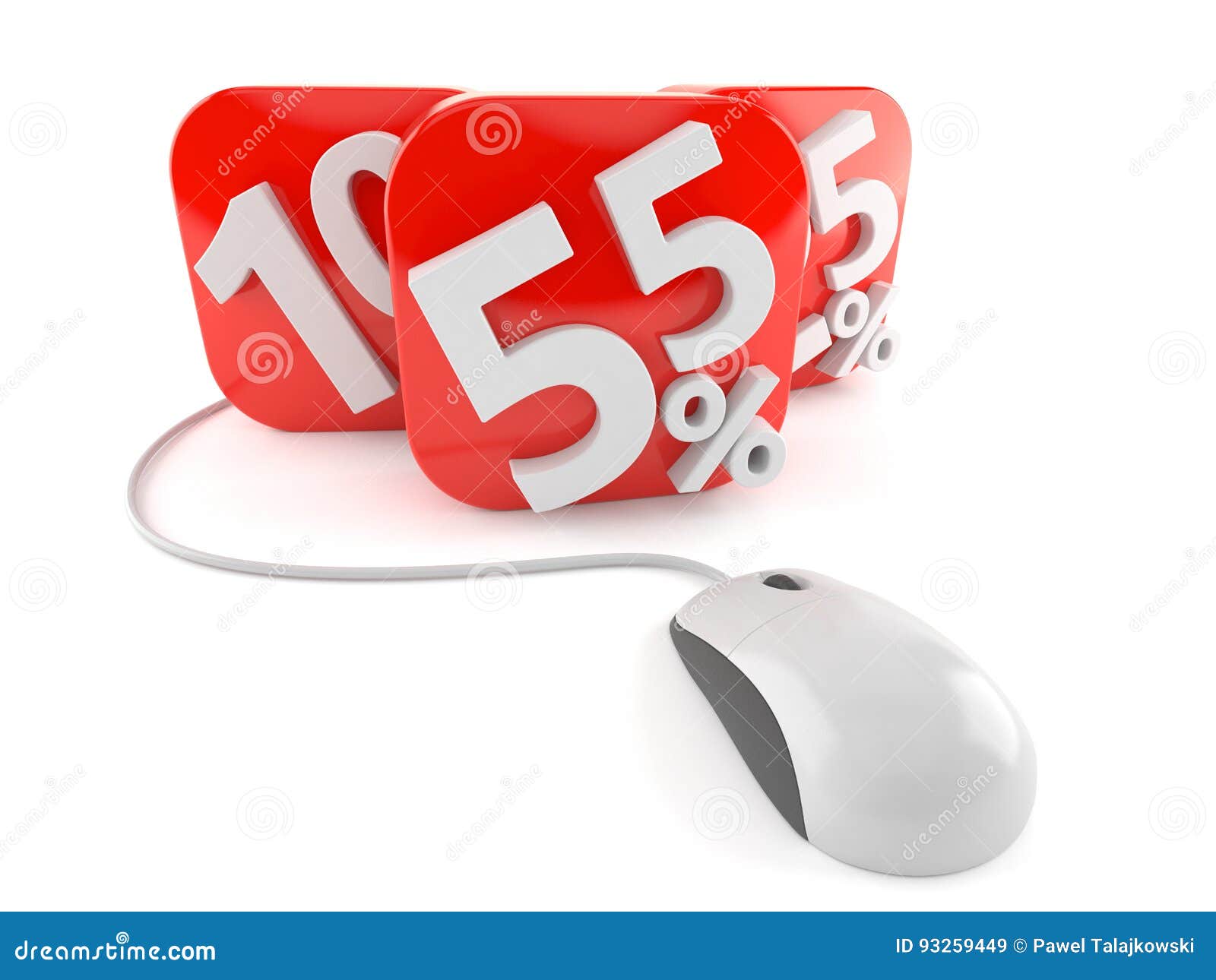 Percent Symbols with Computer Mouse Stock Illustration - Illustration ...