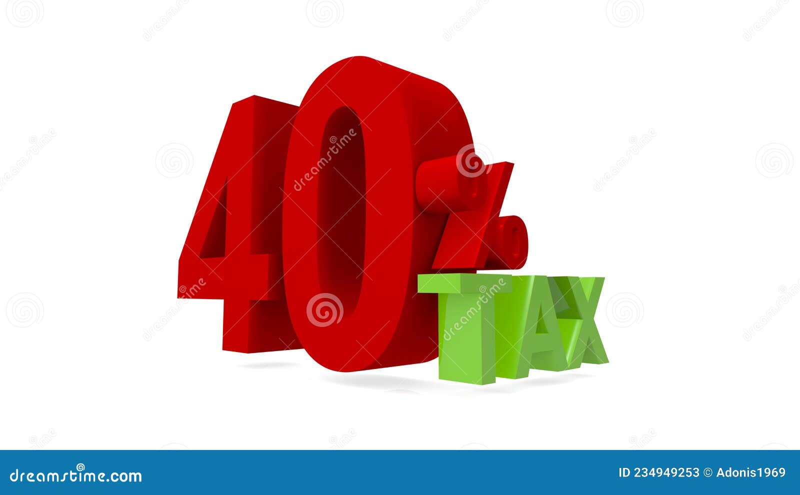 Percent 40 tax on white stock illustration. Illustration of order ...