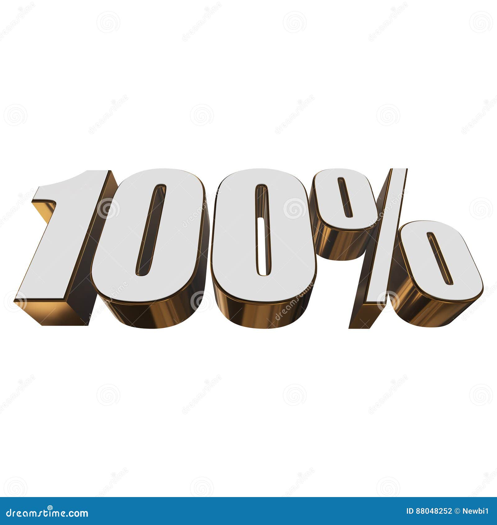100 Percent on White Background Stock Illustration - Illustration of ...