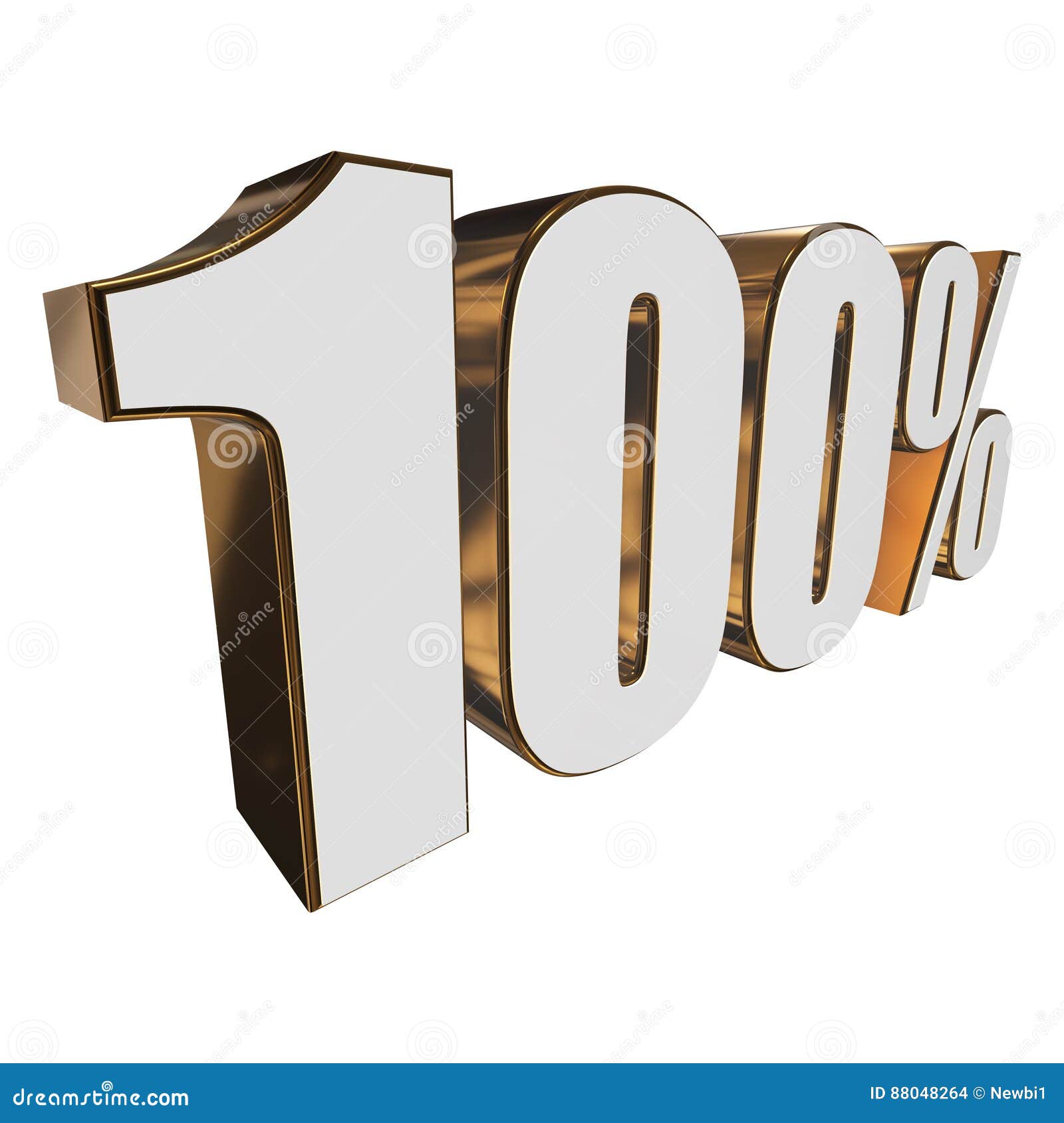 100 Percent on White Background Stock Illustration - Illustration of ...