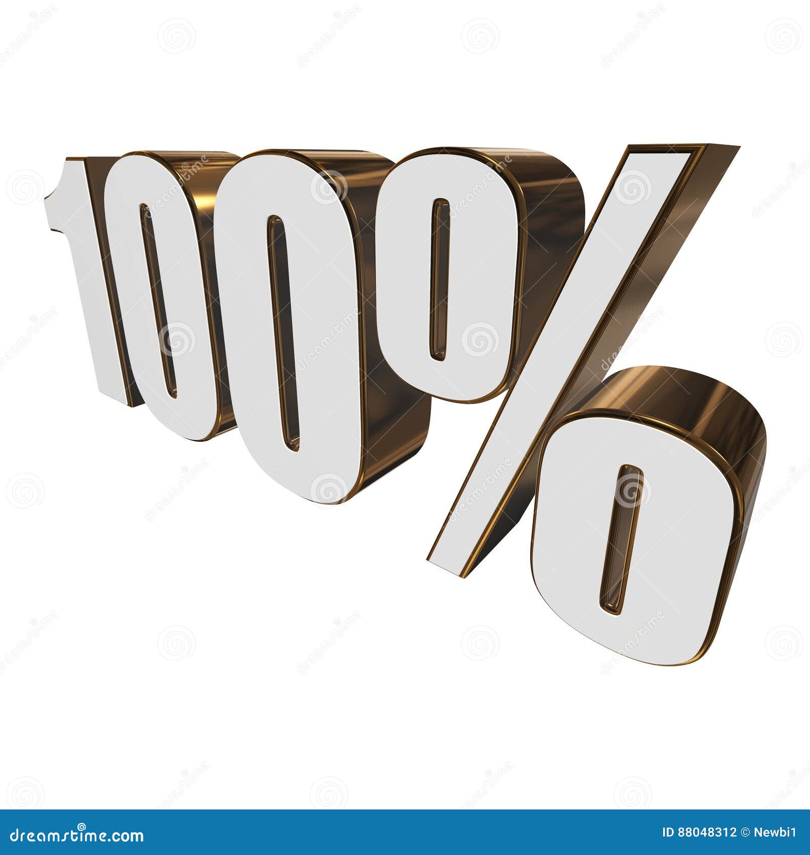 100 Percent on White Background Stock Illustration - Illustration of ...