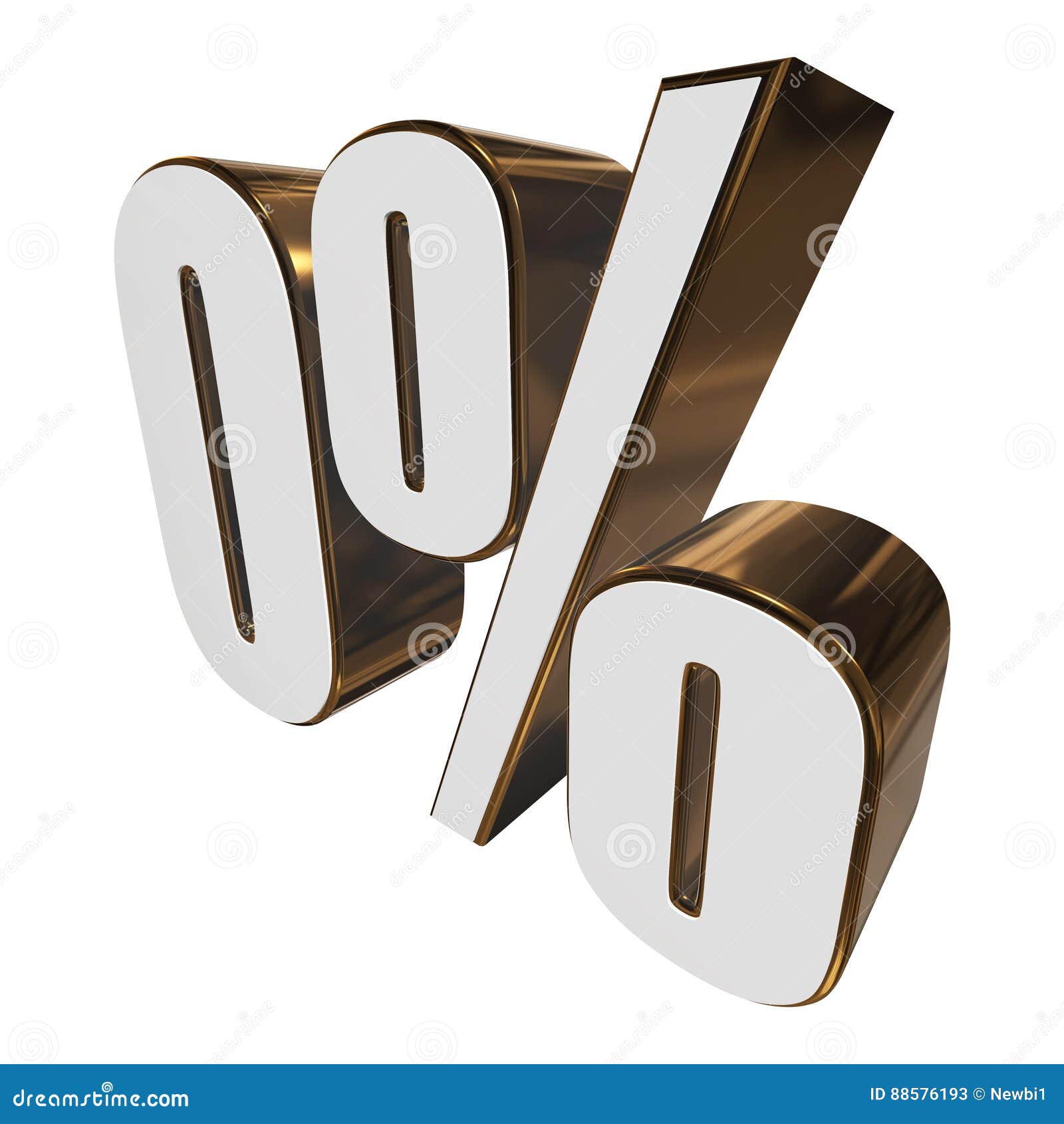0 Percent on White Background Stock Illustration - Illustration of ...