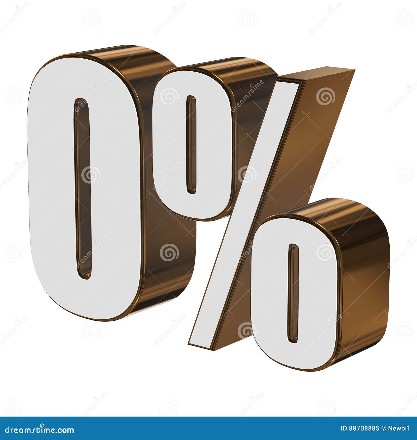 0 Percent on White Background Stock Illustration - Illustration of mark ...