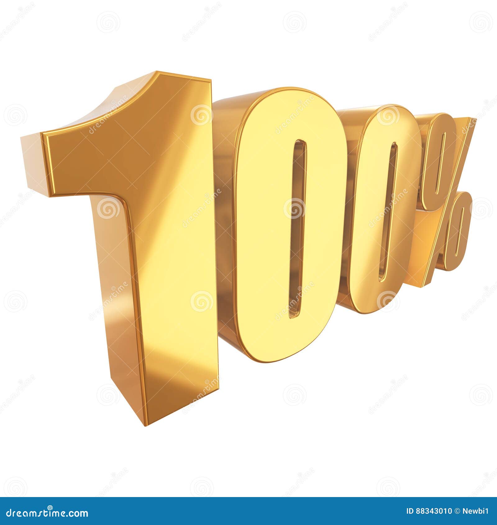 100 Percent on White Background Stock Illustration - Illustration of ...