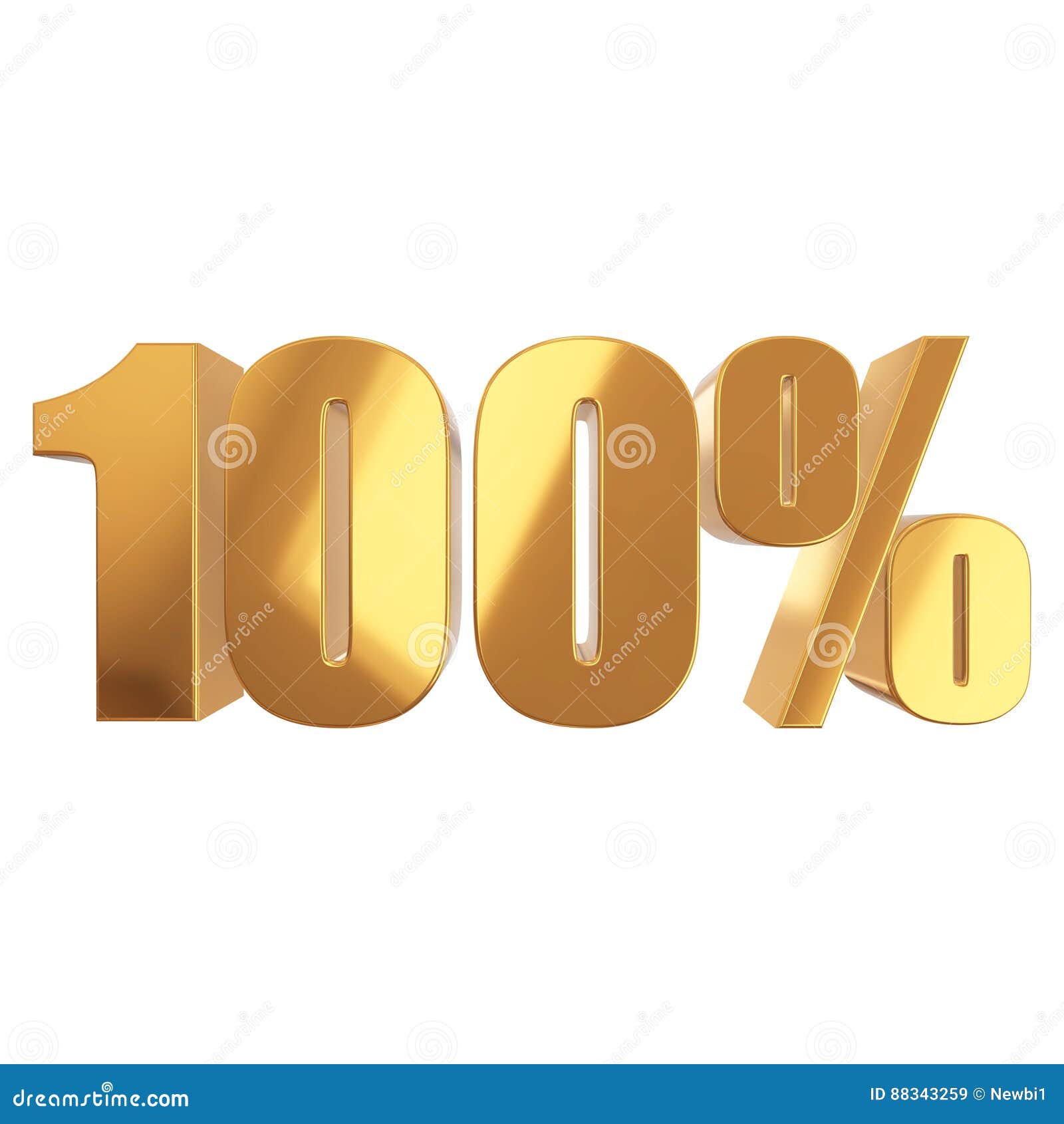 100 Percent on White Background Stock Illustration - Illustration of ...