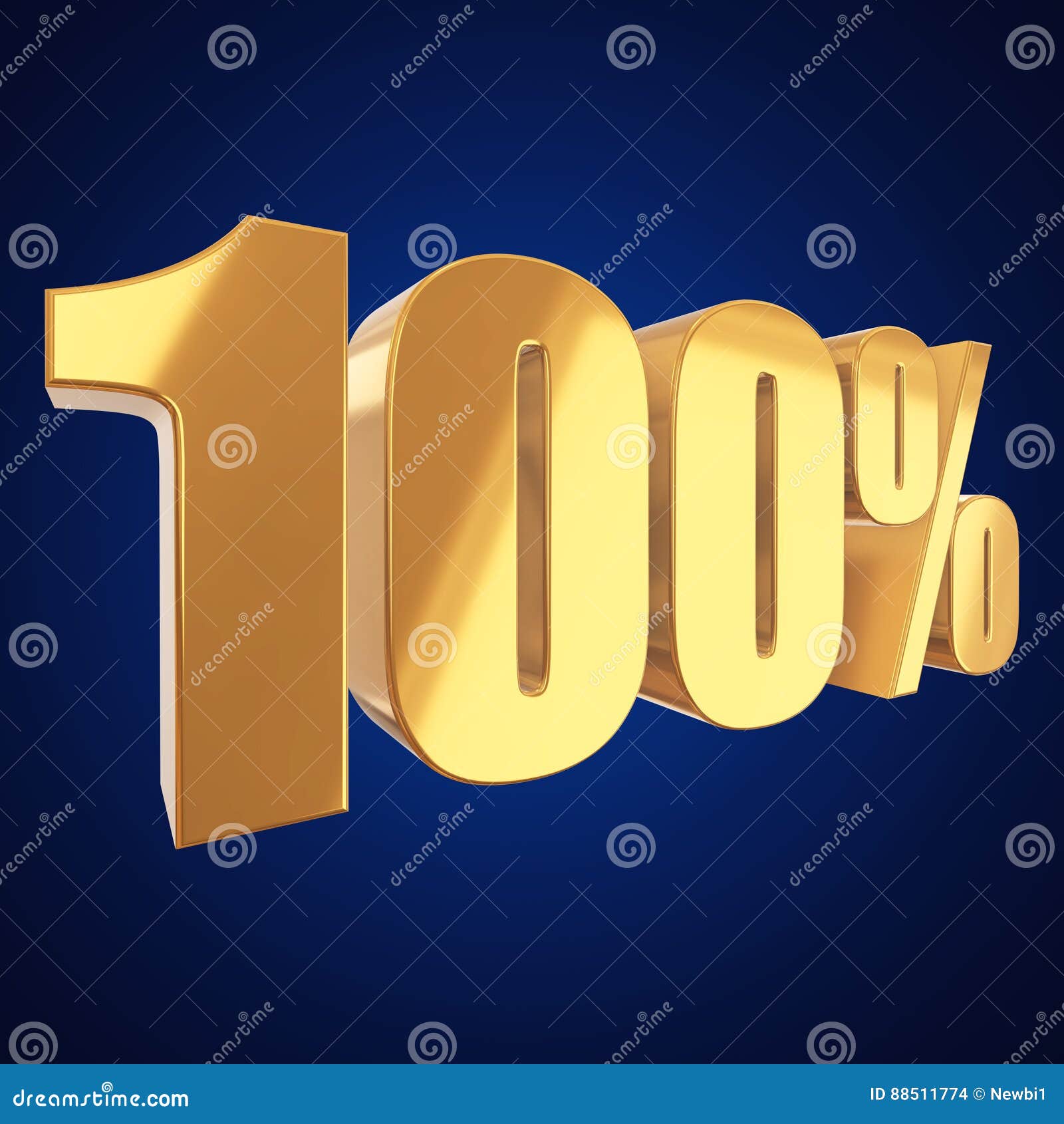 100 Percent on White Background Stock Illustration - Illustration of ...