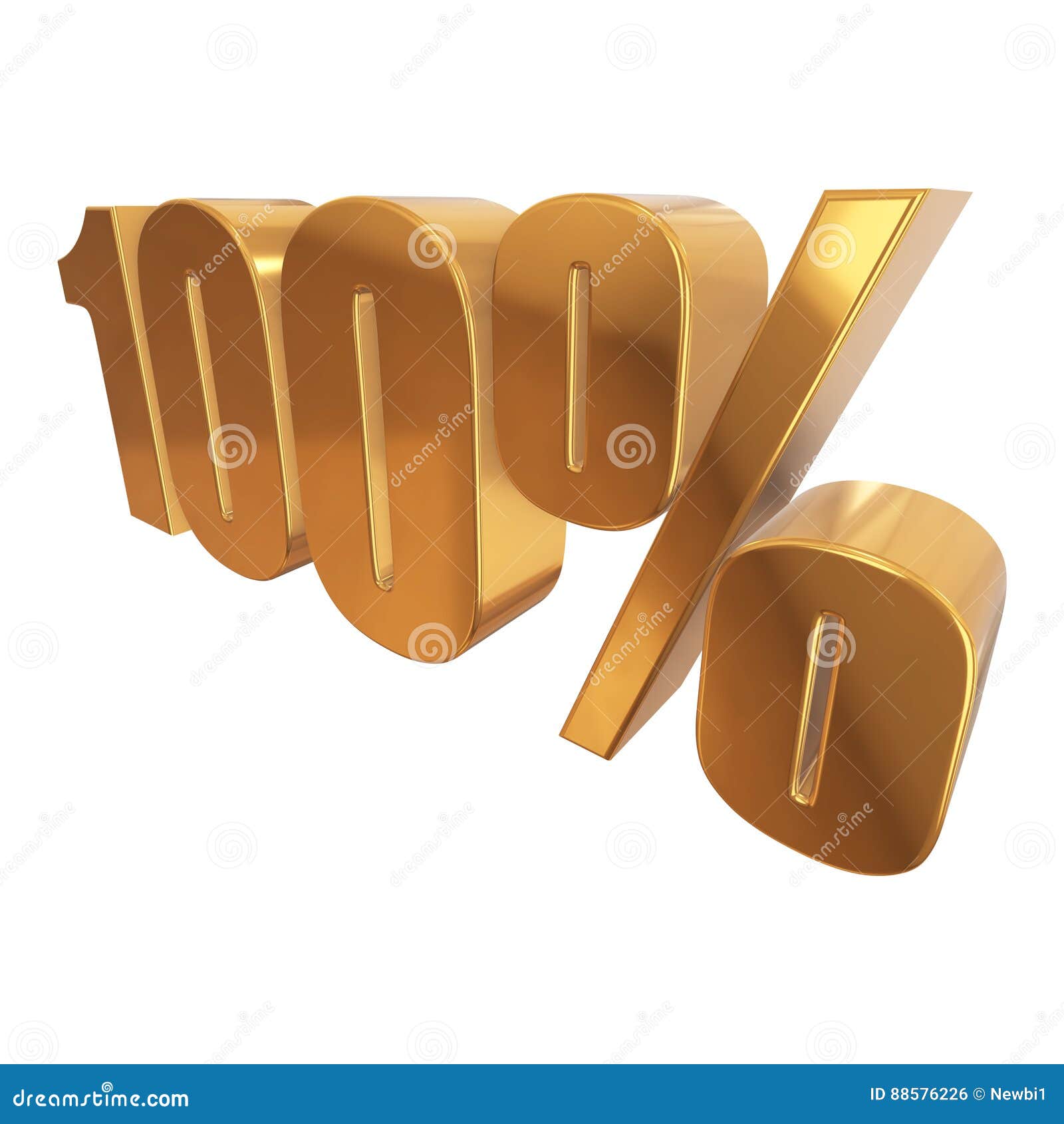 100 Percent on White Background Stock Illustration - Illustration of ...