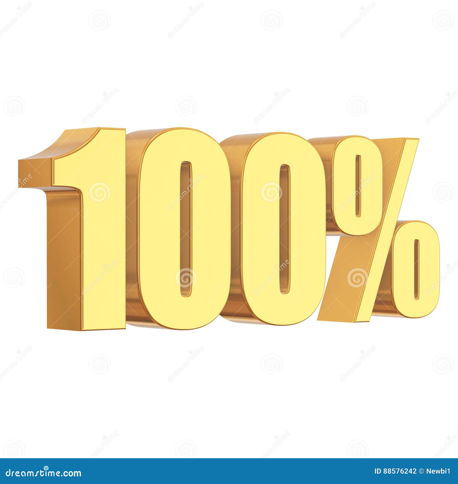 100 Percent on White Background Stock Illustration - Illustration of ...