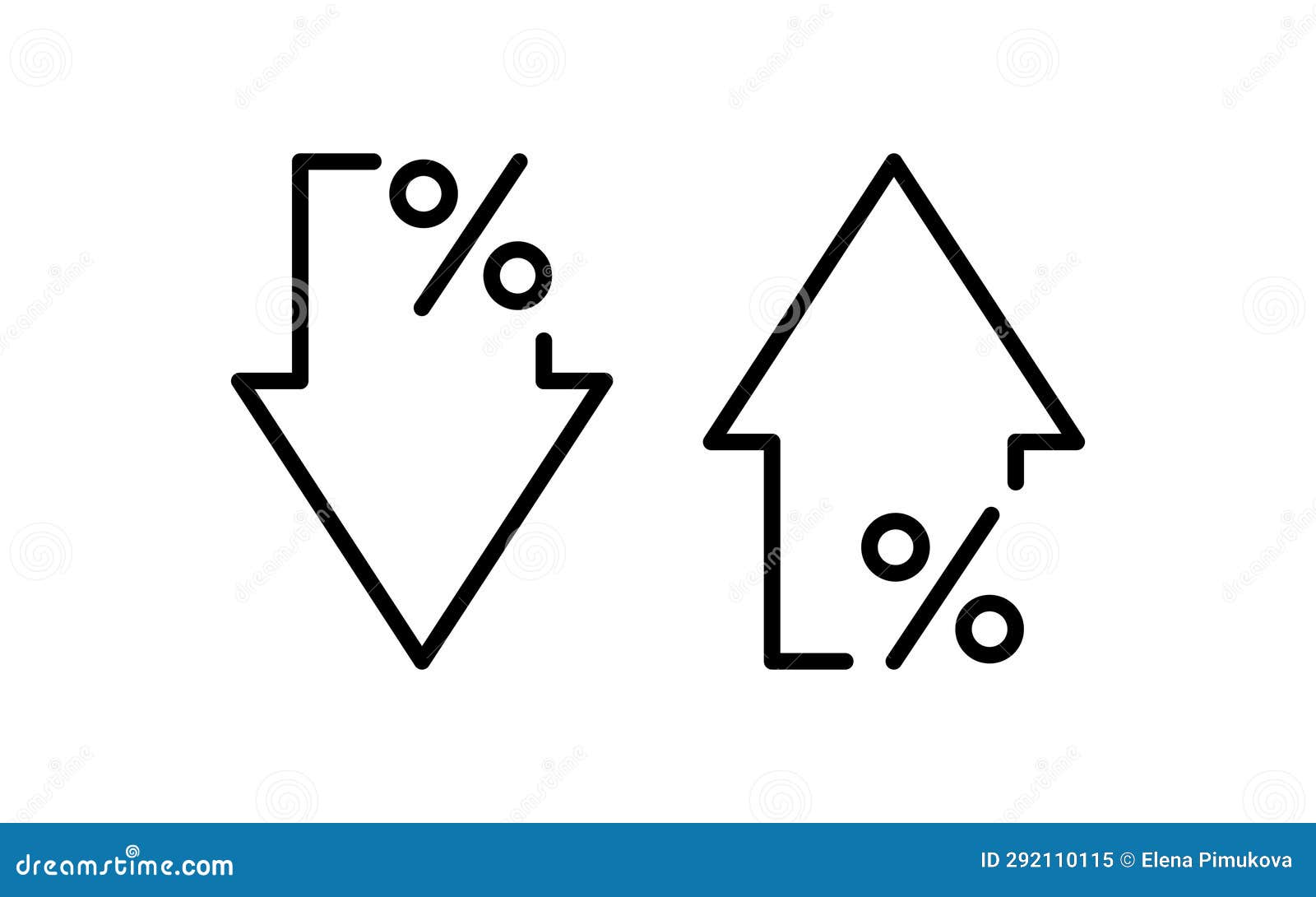 Percentage Arrow Up and Down Icon. Percent Line Icon. Price Increase, Decrease. Business Simple ...
