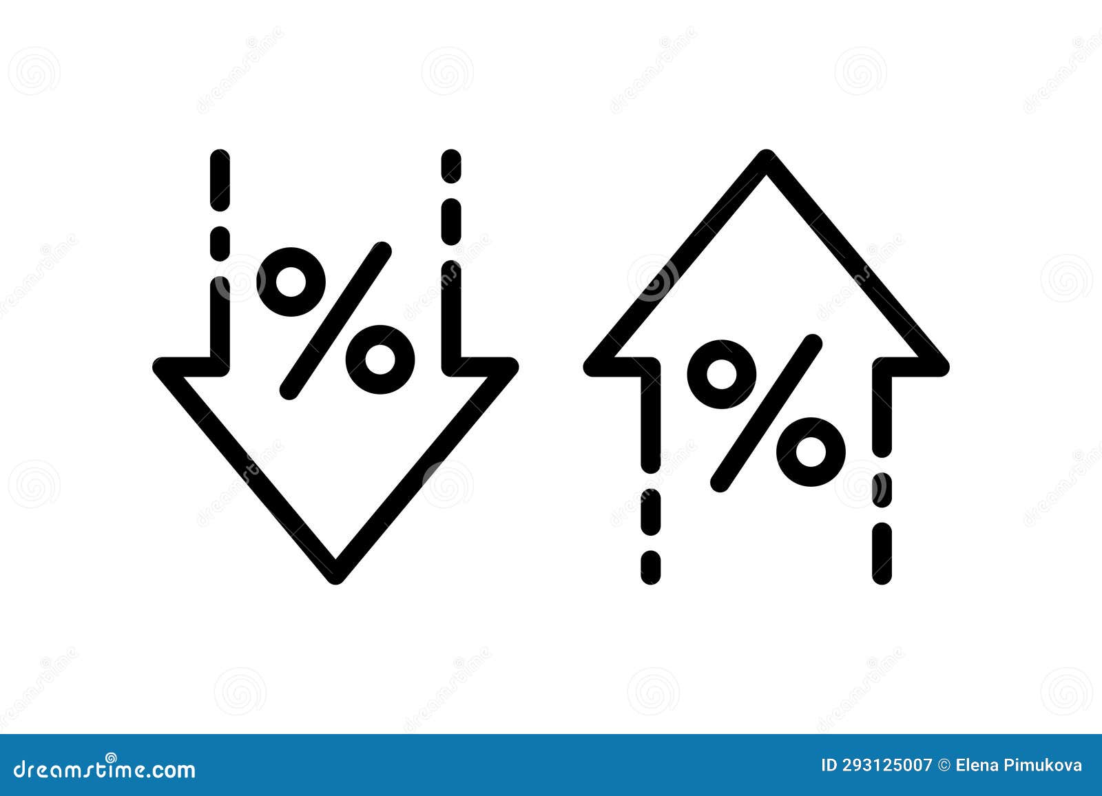Percentage Arrow Up and Down Icon. Percent Line Icon. Price Increase, Decrease. Business Simple ...