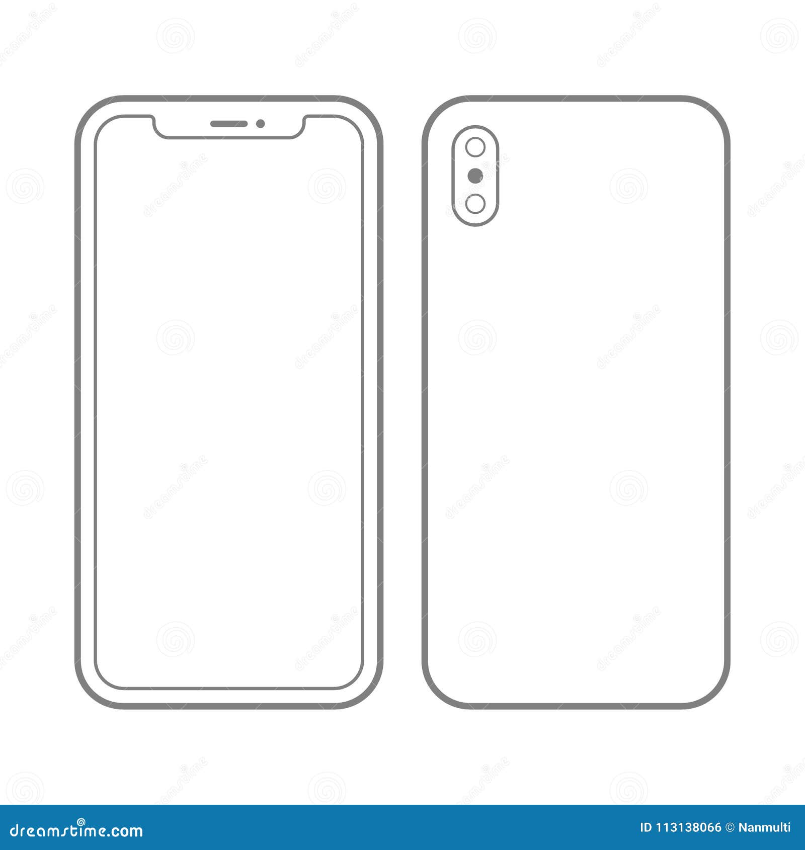 Iphone Outline Template