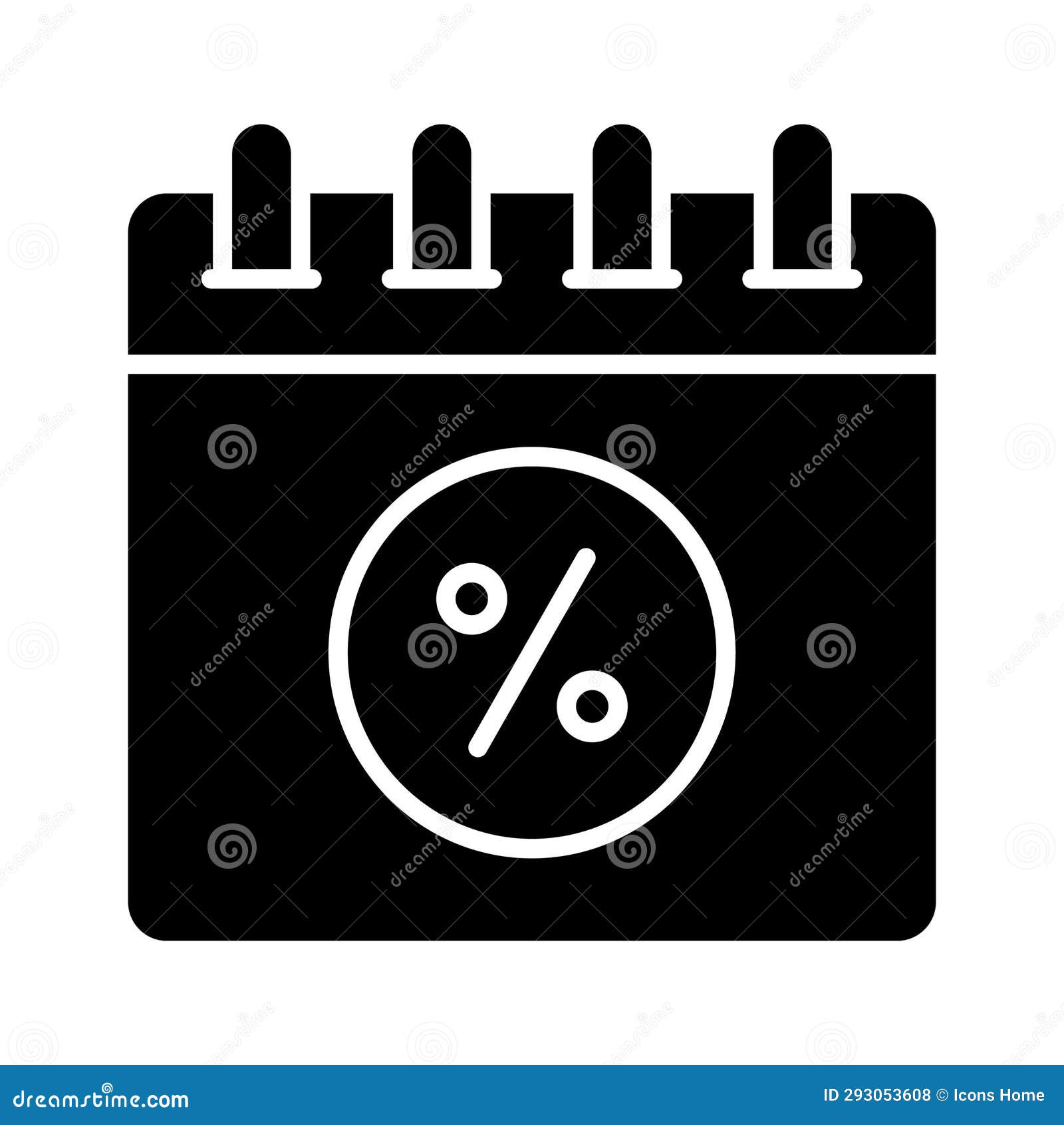 Percentage on Calendar Denoting Concept Icon of Promotion Date Stock ...