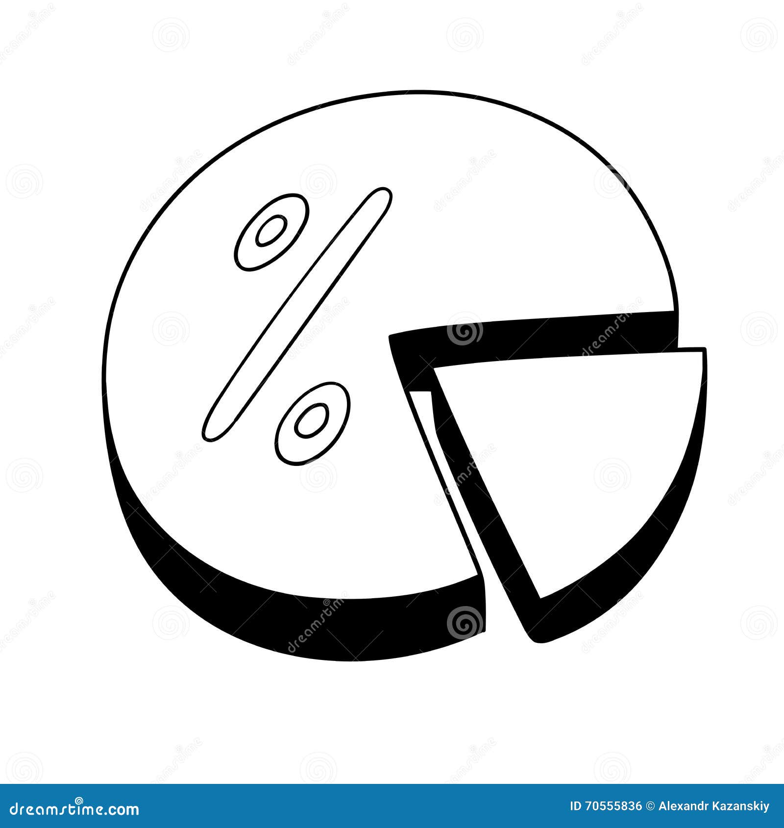 Percentage chart stock vector. Illustration of banner - 70555836