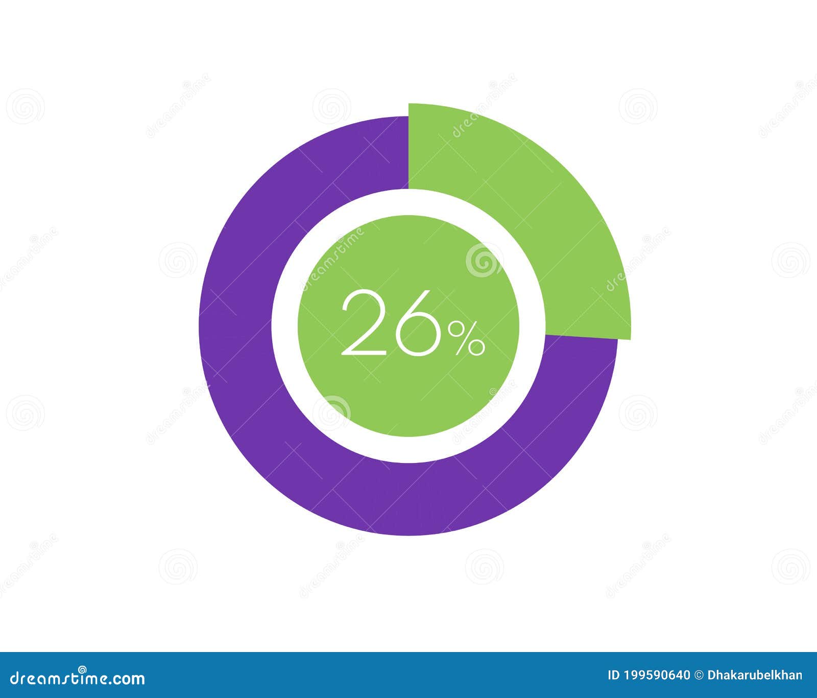 26 Percentage, 26 Percentage Circle Diagram Infographic Stock Vector ...