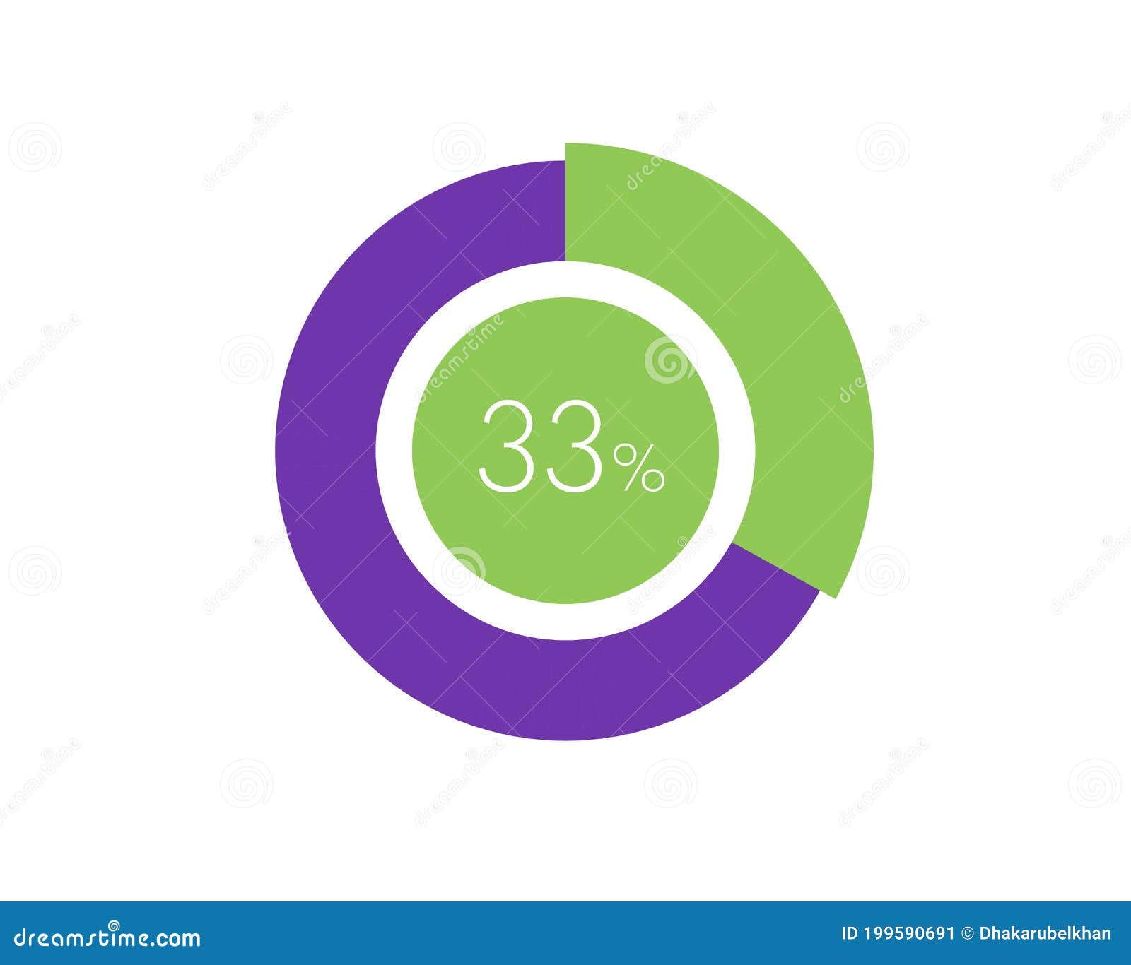 33 Percentage, 33 Percentage Circle Diagram Infographic Stock Vector ...