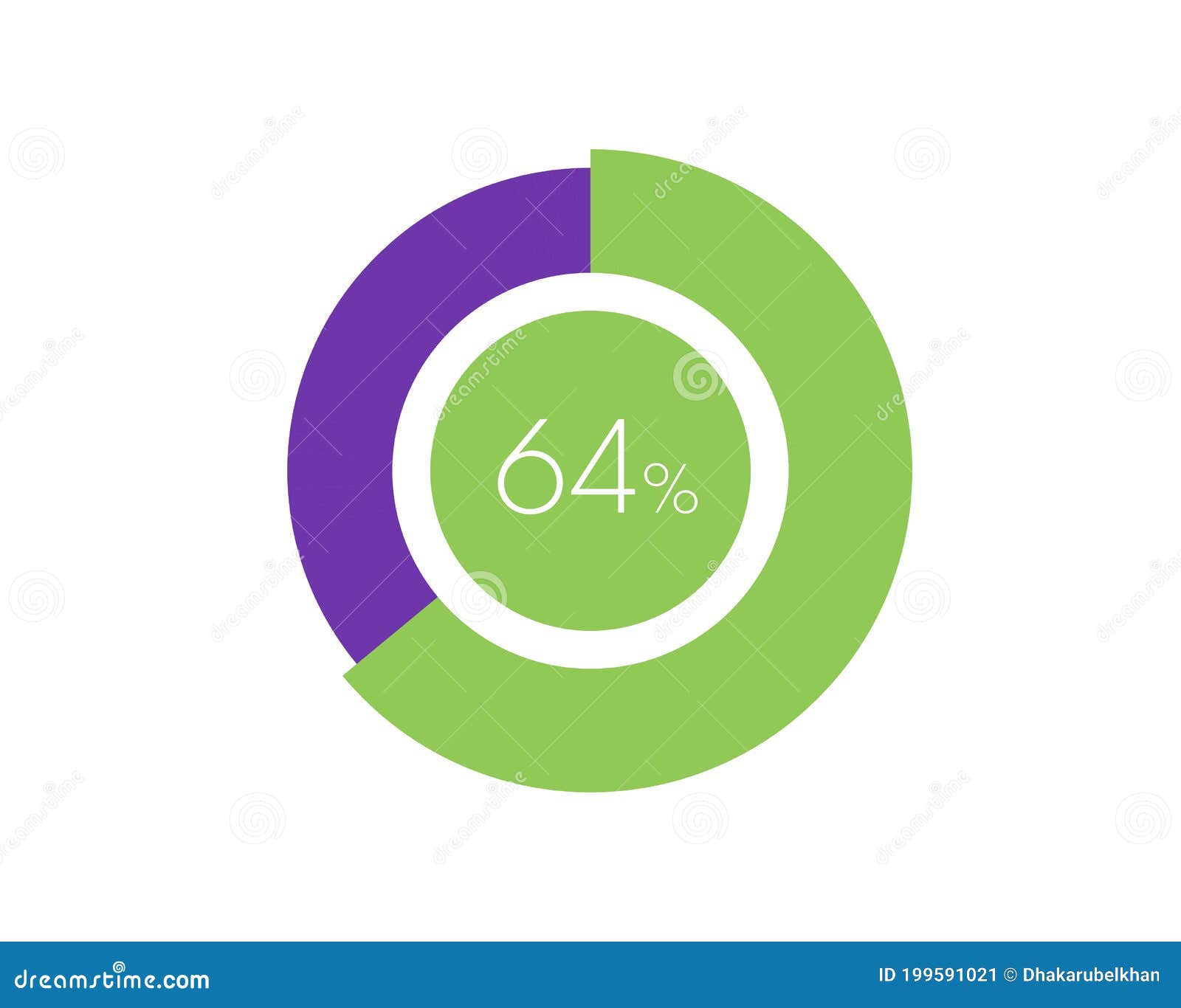 64 Percentage, 64 Percentage Circle Diagram Infographic Stock Vector ...