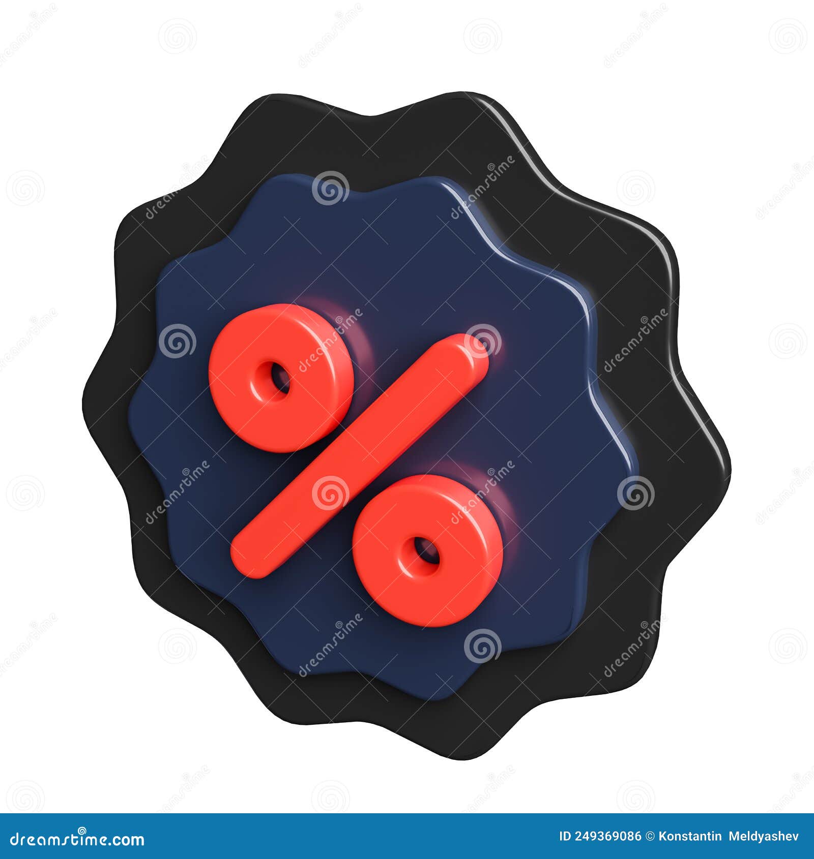 Percentage 3d Icon Render Illustration Stock Illustration ...