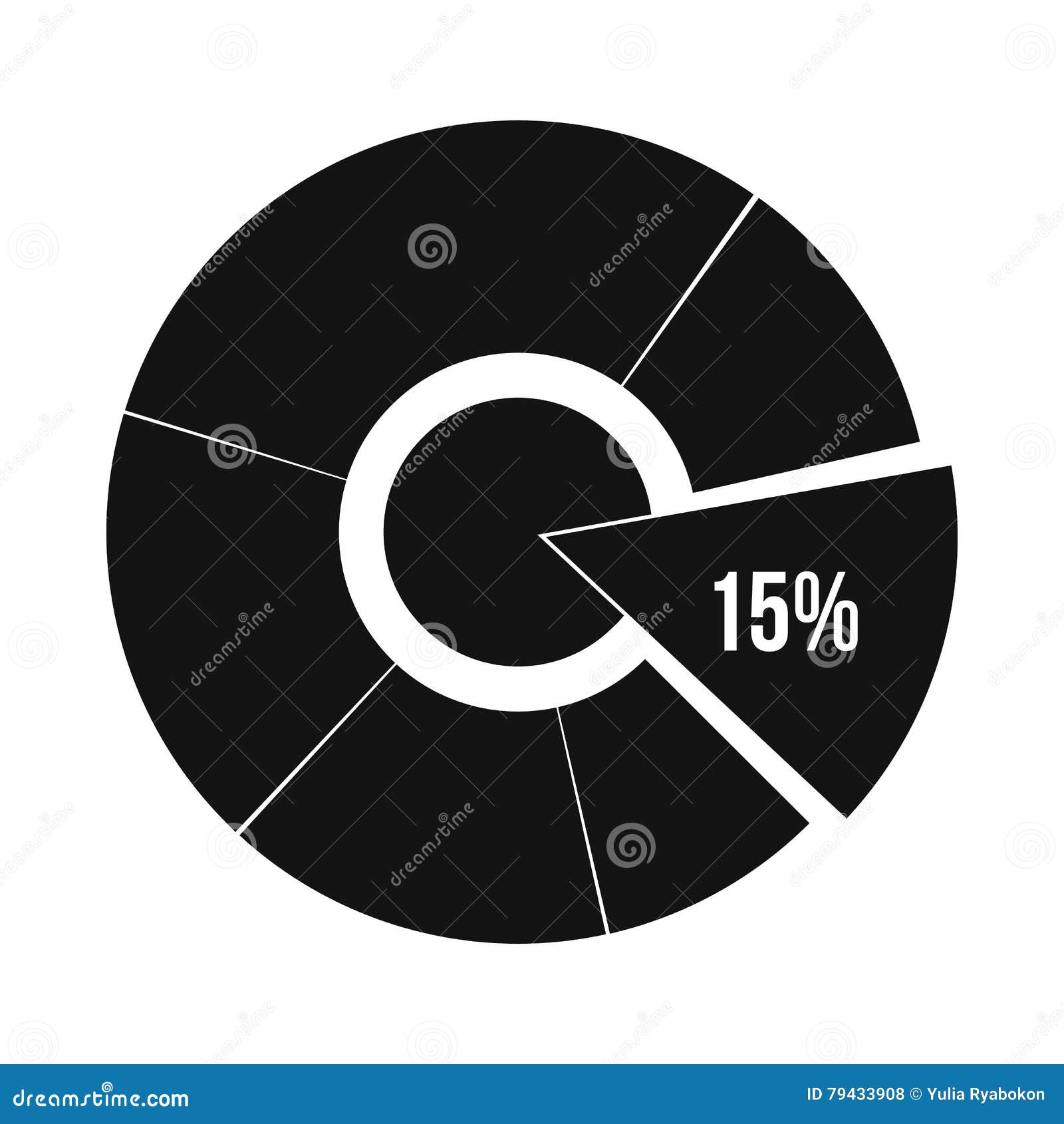 Percentage Diagram Icon, Simple Style Stock Vector - Illustration of ...