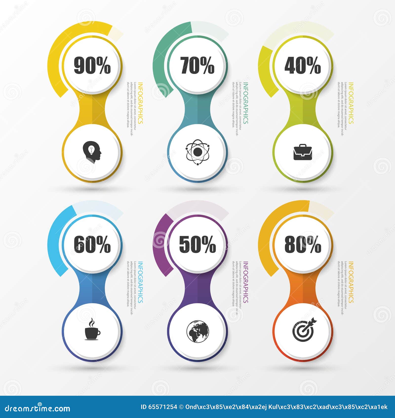Percentage Diagram Presentation Design Elements. Infographics. Vector ...