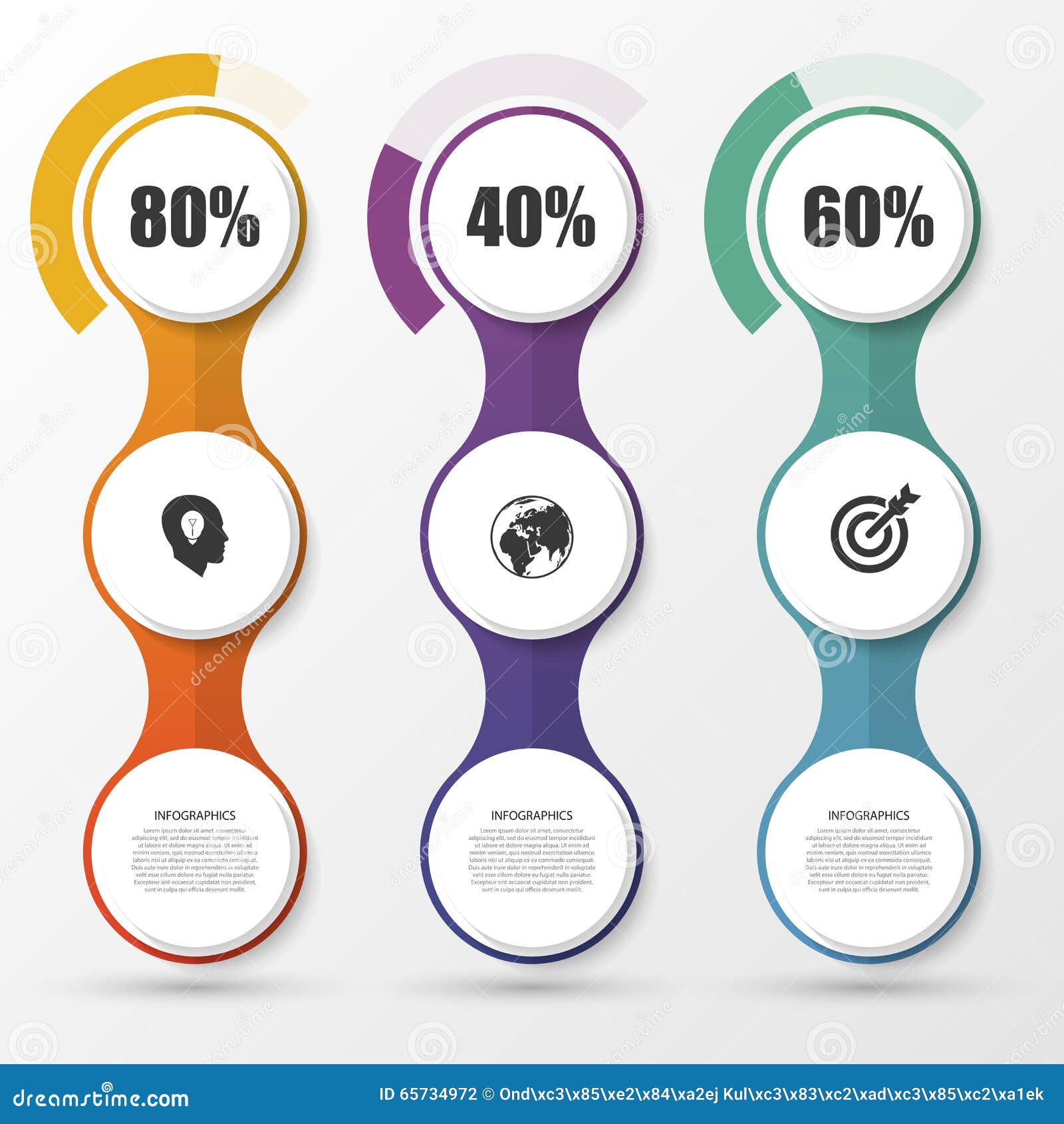 Percentage Diagram Set. Circle Pie Chart From 1 To 100 Percent. Design ...