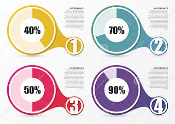 Percentage Diagram Presentation Design Elements. Infographics Stock ...
