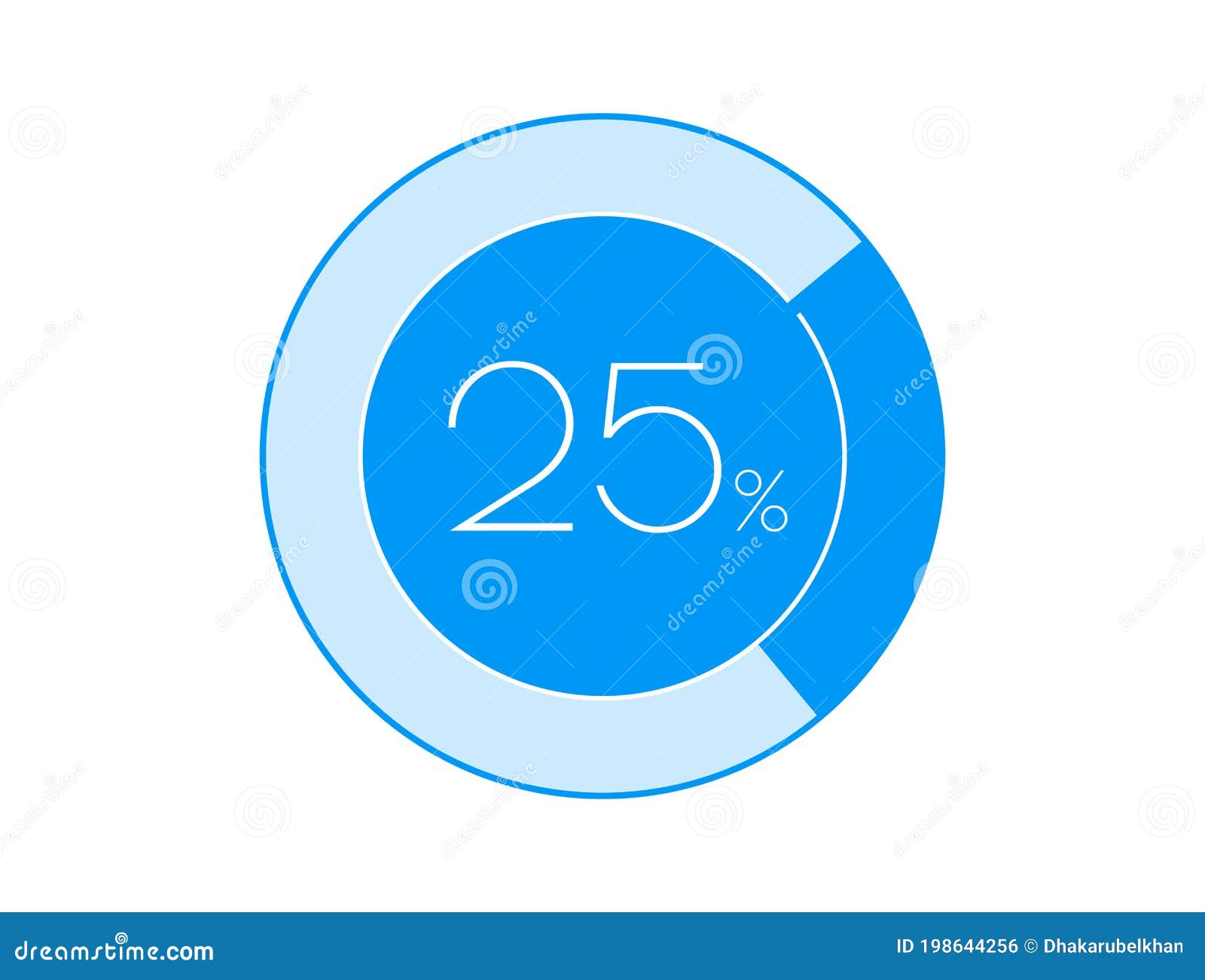 25 Percentage, 25 Percentage Diagrams Infographic Stock Vector ...