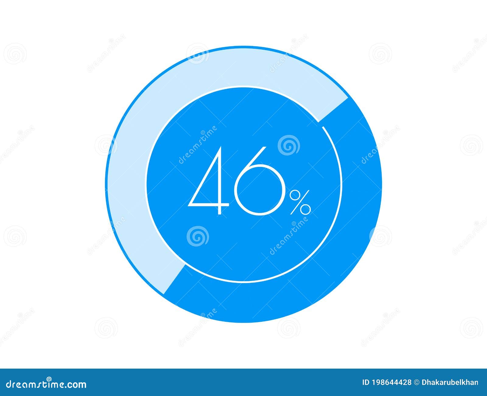 46 Percentage, 46 Percentage Diagrams Infographic Stock Vector ...