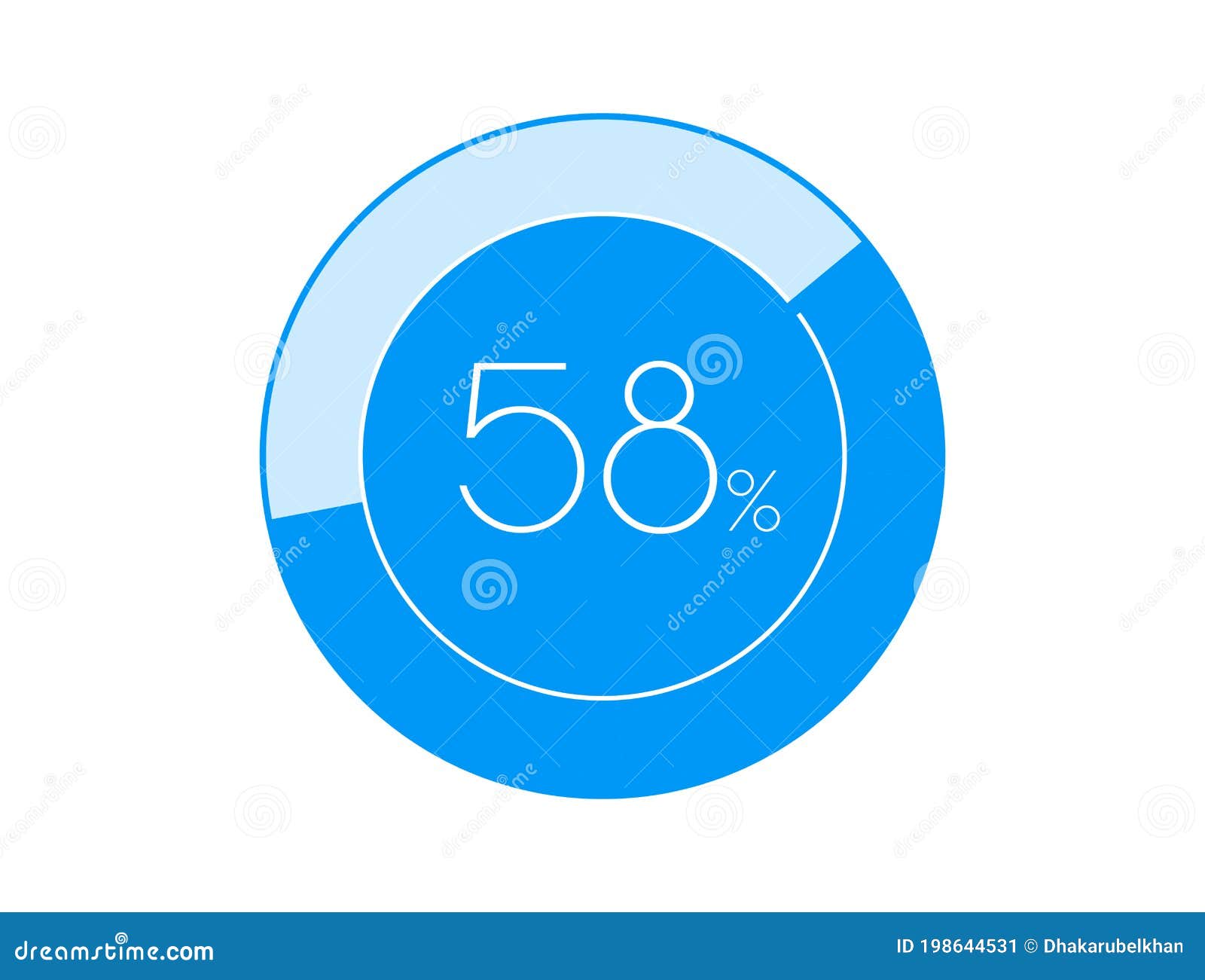 58 Percentage, 58 Percentage Diagrams Infographic Stock Vector ...