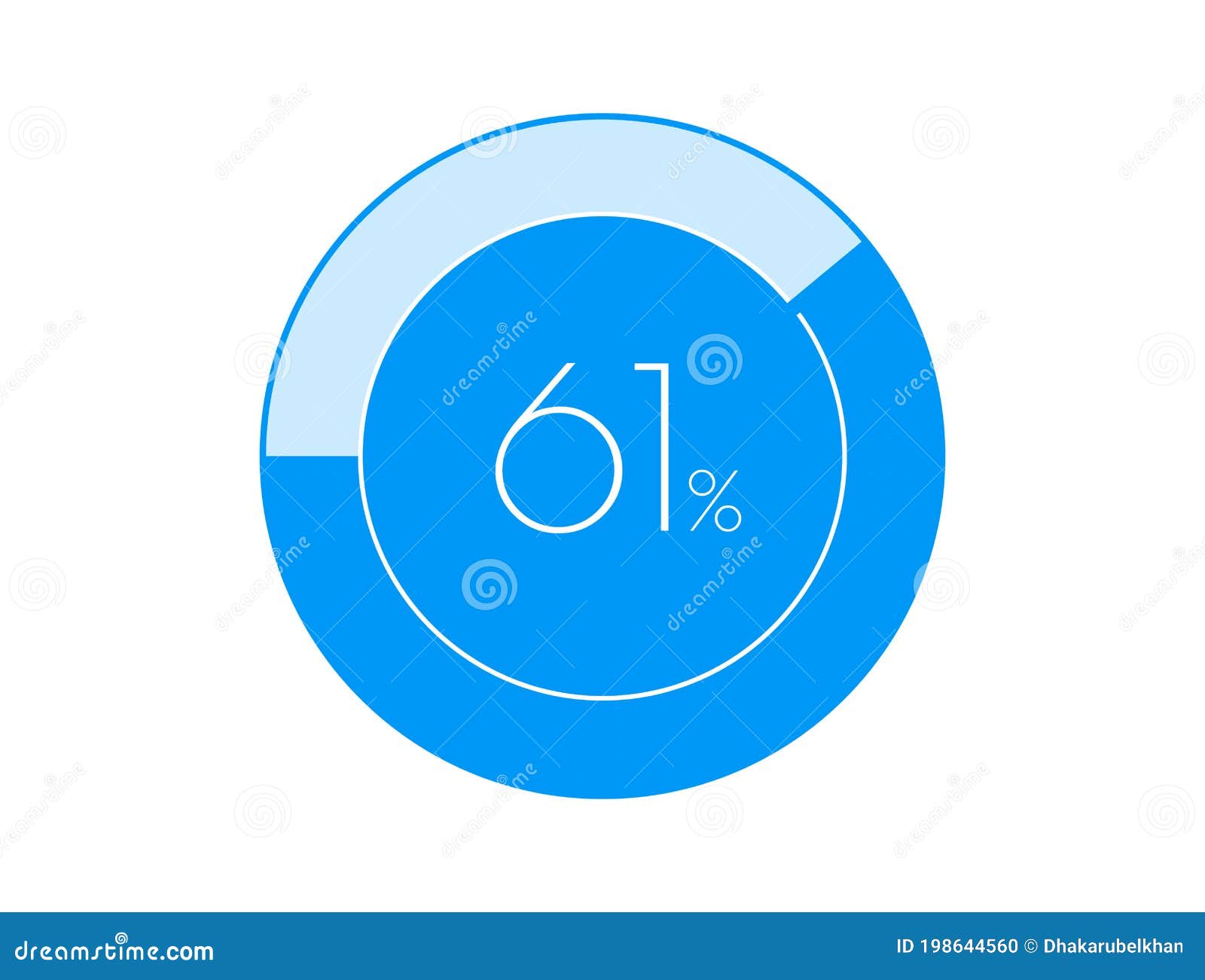 61 Percentage, 61 Percentage Diagrams Infographic Stock Vector ...