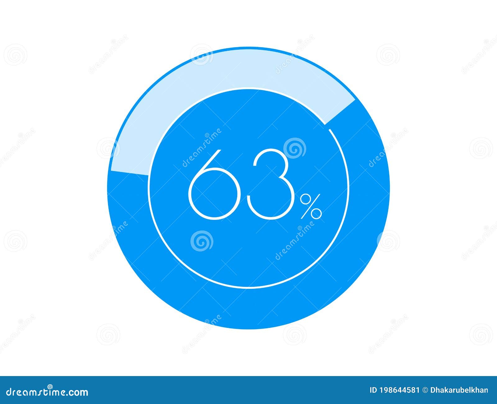 63 Percentage, 63 Percentage Diagrams Infographic Stock Vector ...