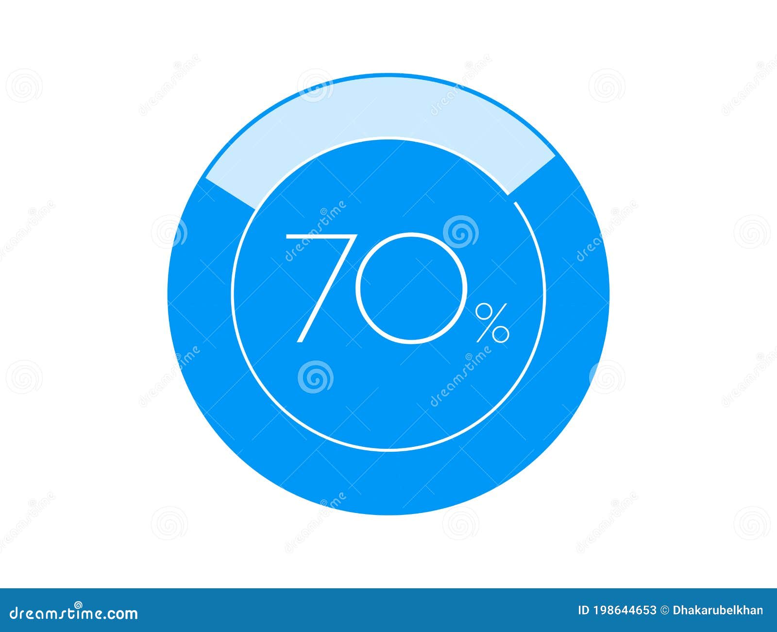 70 Percentage, 70 Percentage Diagrams Infographic Stock Vector ...
