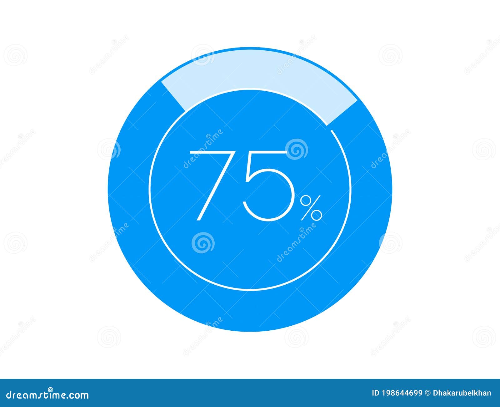 75 Percentage, 75 Percentage Diagrams Infographic Stock Vector ...