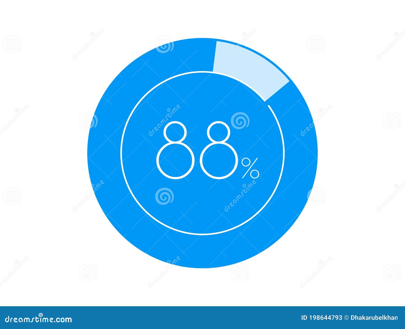 88 Percentage, 88 Percentage Diagrams Infographic Stock Vector ...