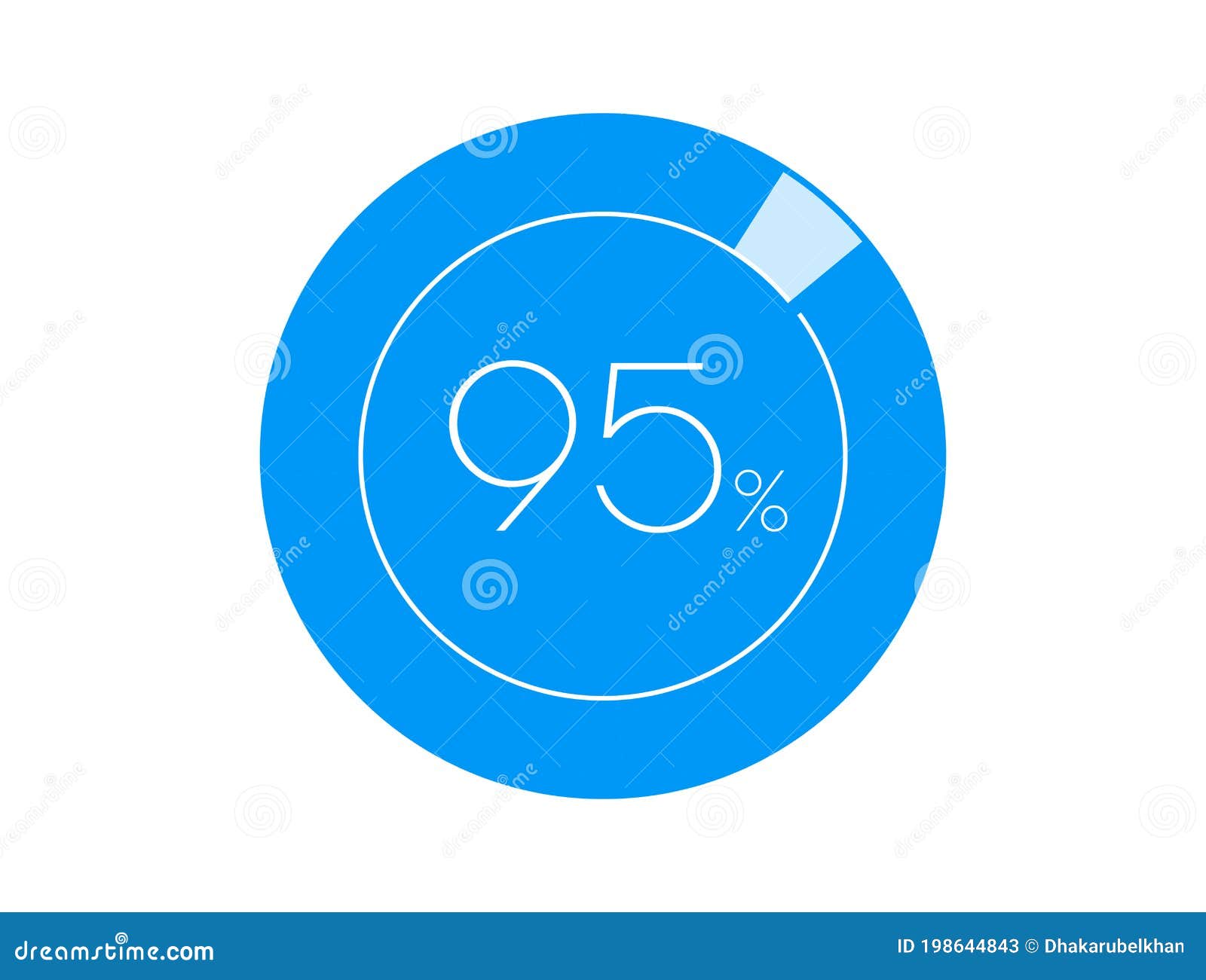 95 Percentage, 95 Percentage Diagrams Infographic Stock Vector ...
