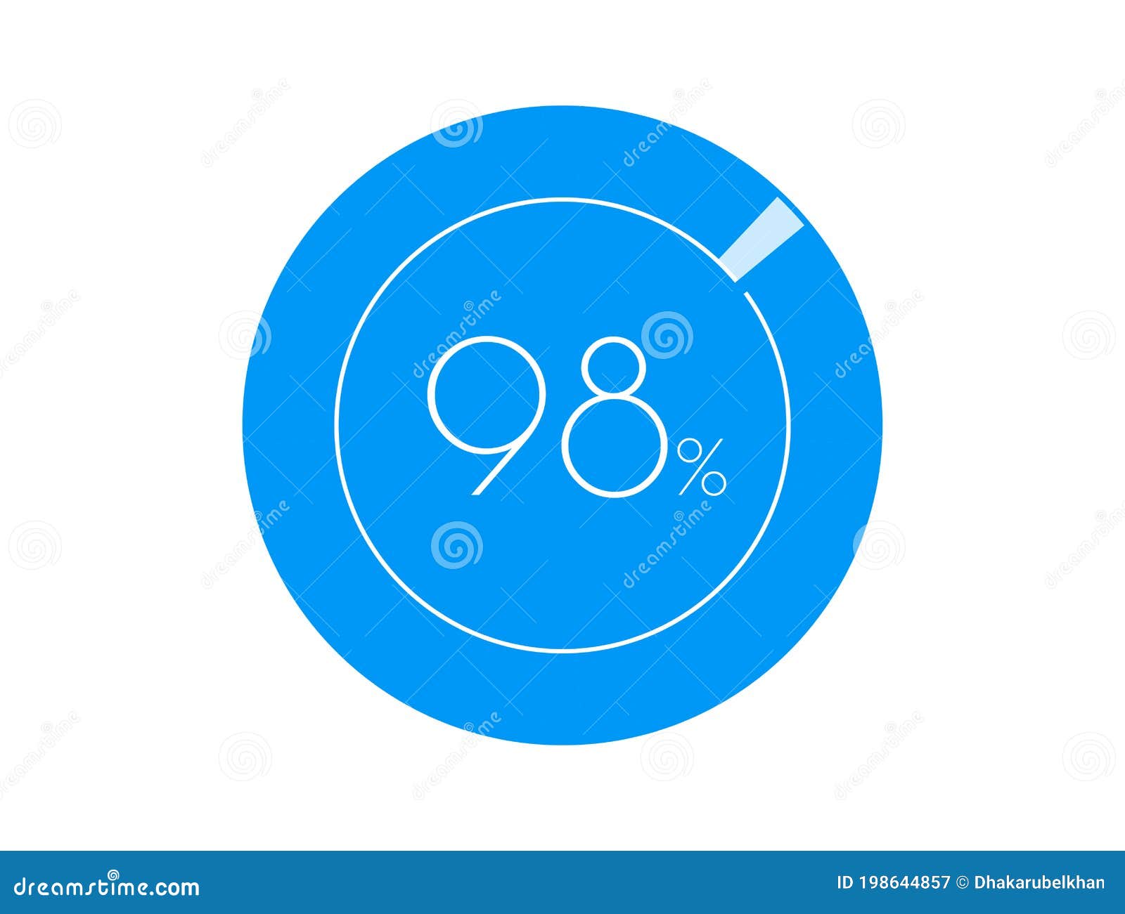 98 Percentage, 98 Percentage Diagrams Infographic Stock Vector ...