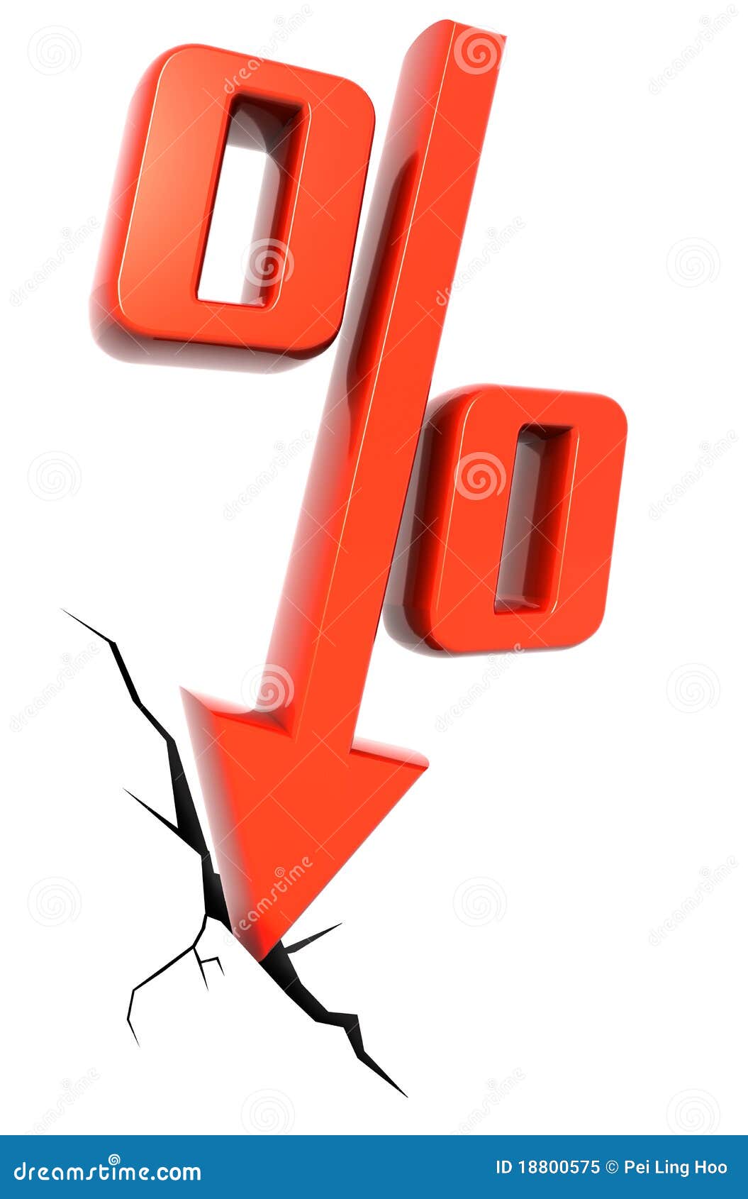 Percentage Drop Financial Concept Stock Illustration - Illustration of ...