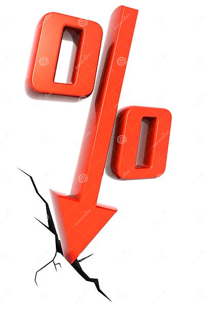 Percentage Drop Financial Concept Stock Illustration - Illustration of ...