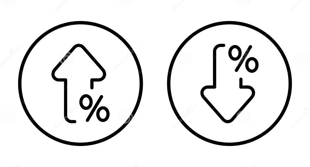 Percentage Increase and Decrease Stock Illustration - Illustration of ...