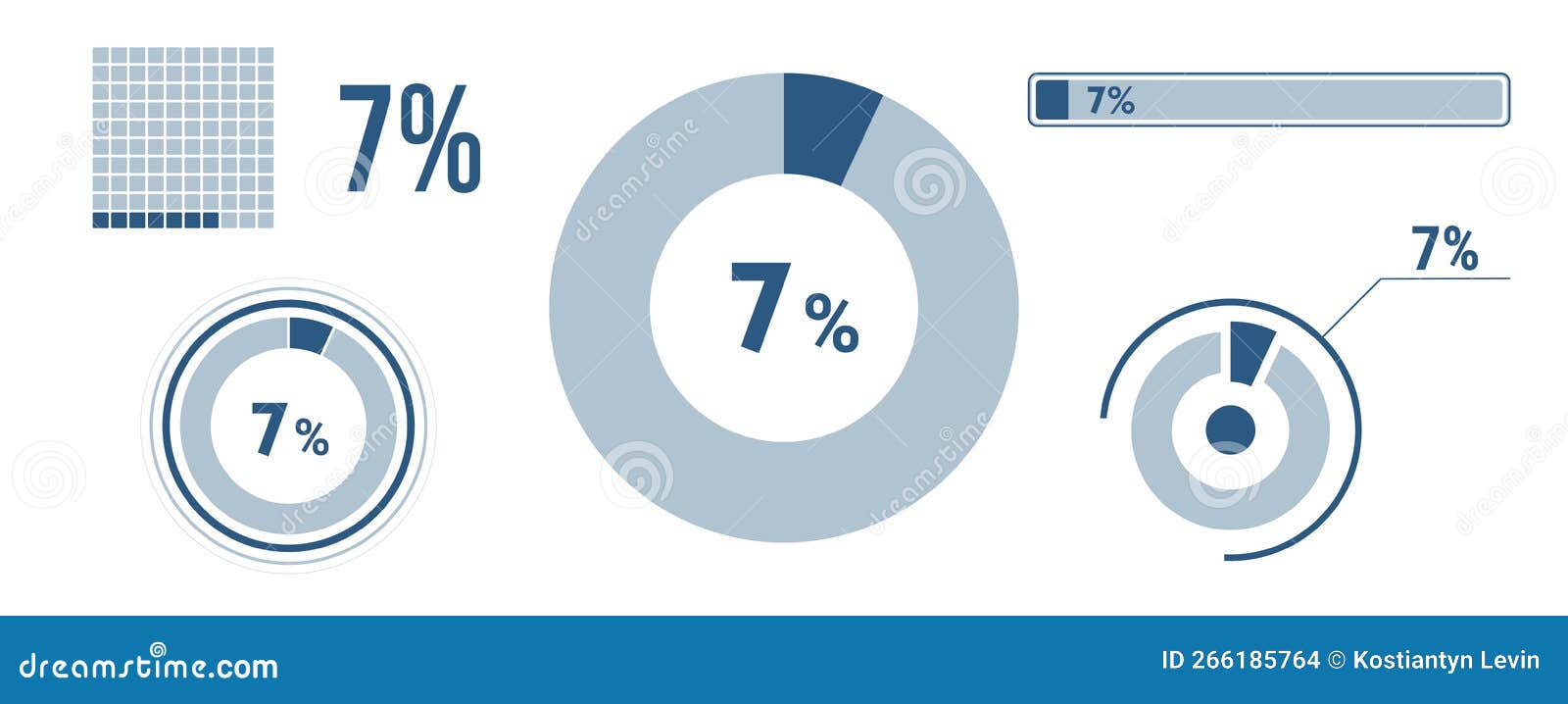 89% Percentage Infographic Set. Eighty-nine Circle Diagram, Pie Donut ...