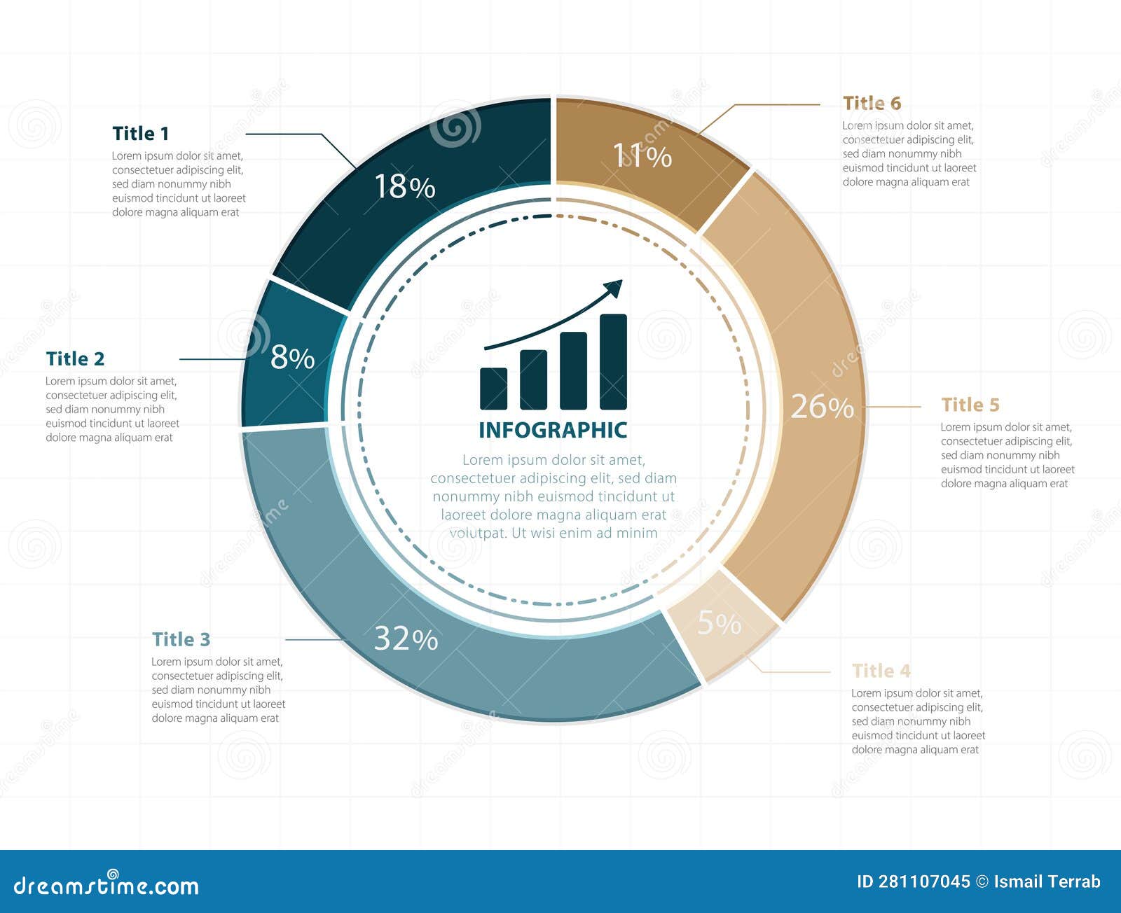 Six Steps Work Process Circle Percentage Business Infographic Template ...