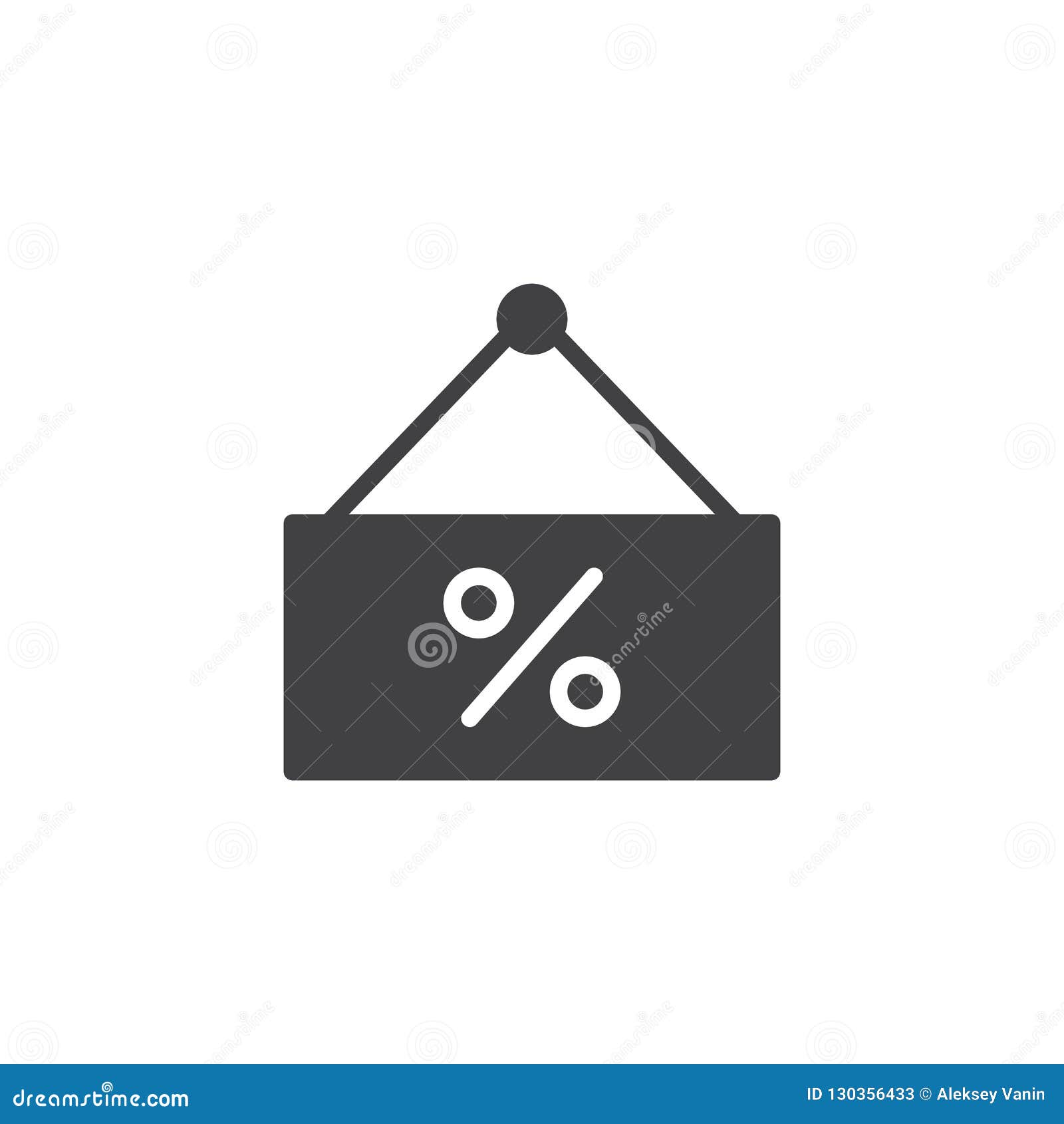 Percentage Label Vector Icon Stock Vector - Illustration of hanging ...