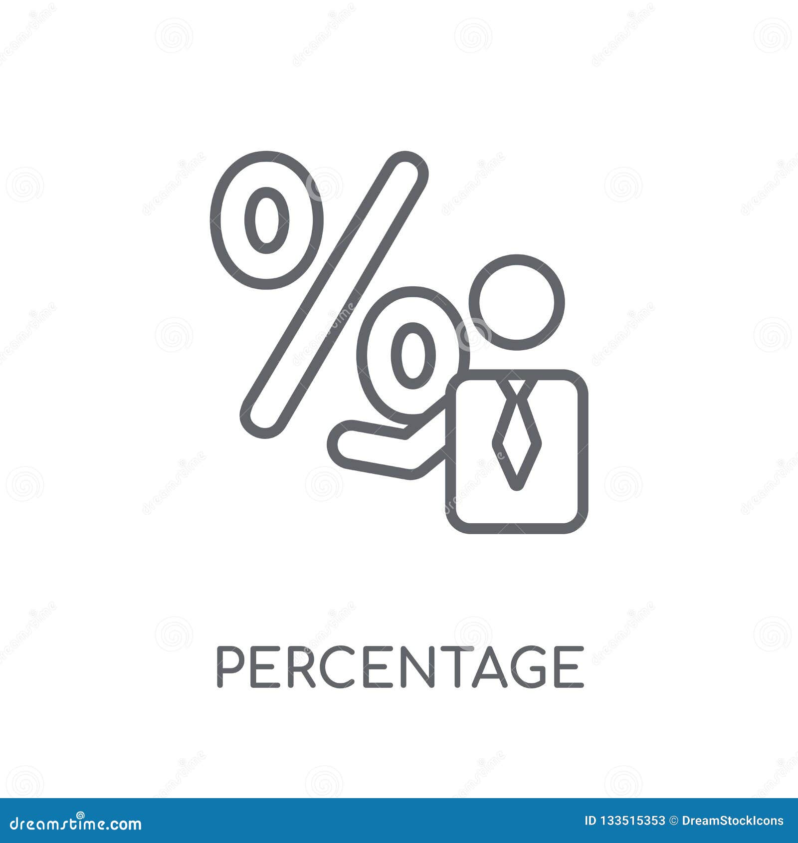 Percentage Linear Icon. Modern Outline Percentage Logo Concept O Stock ...