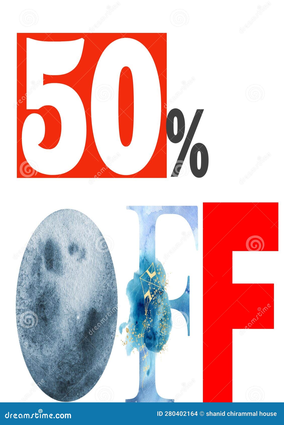 50 Percentage Off Banner Colorful Poster Stock Illustration ...