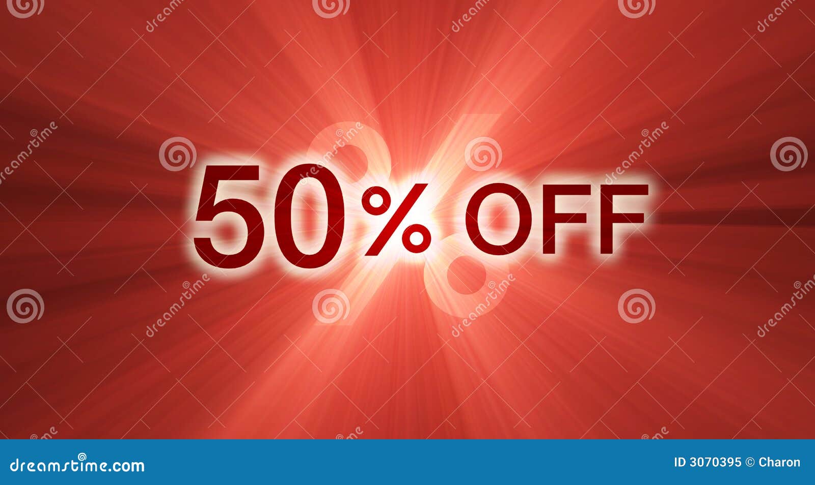 Percentage Off Half Discount Banner Flare Stock Illustration ...