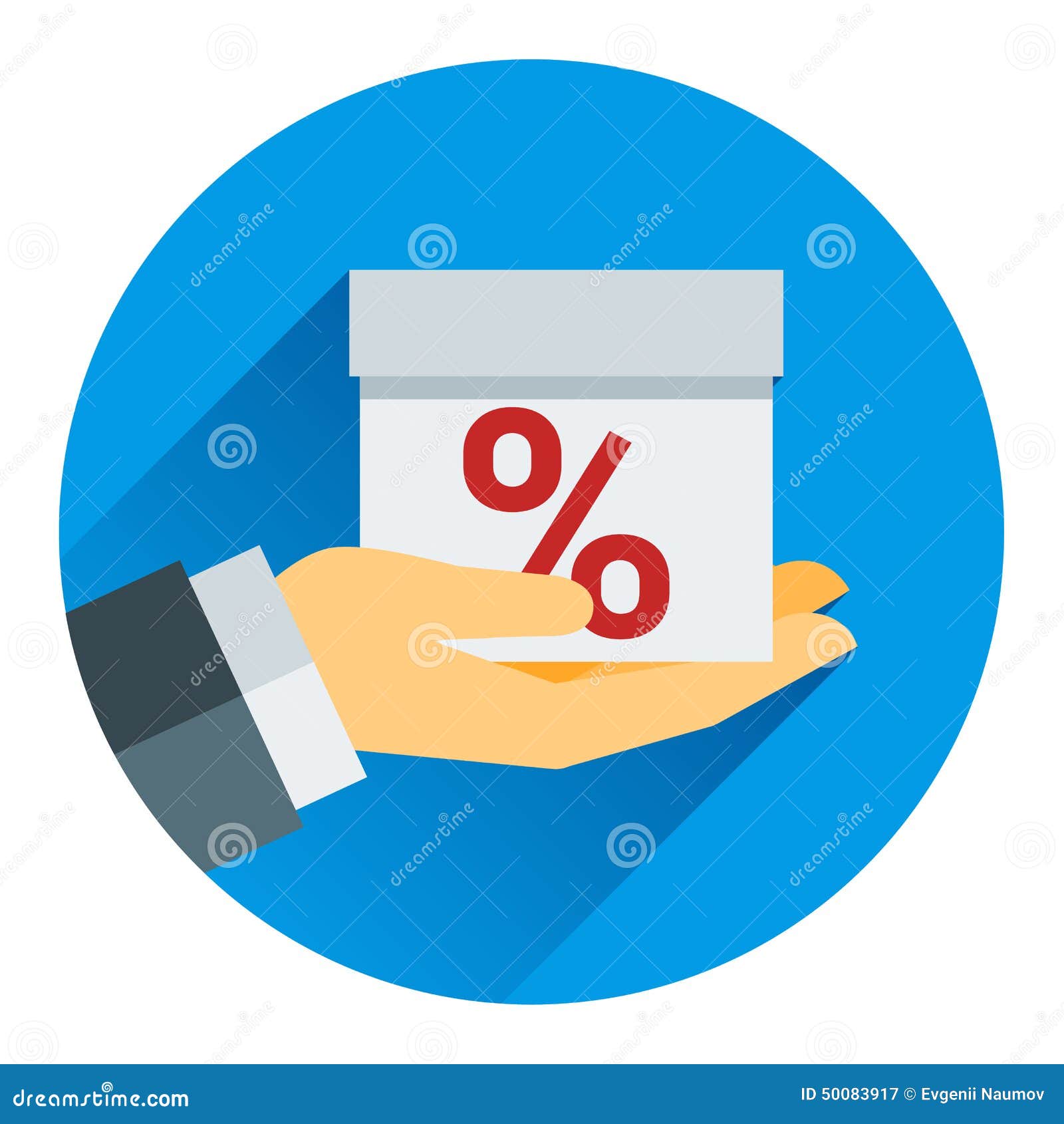 Percentage Op Het Pictogram Van Het Handweb Vector Ontwerp Vector ...