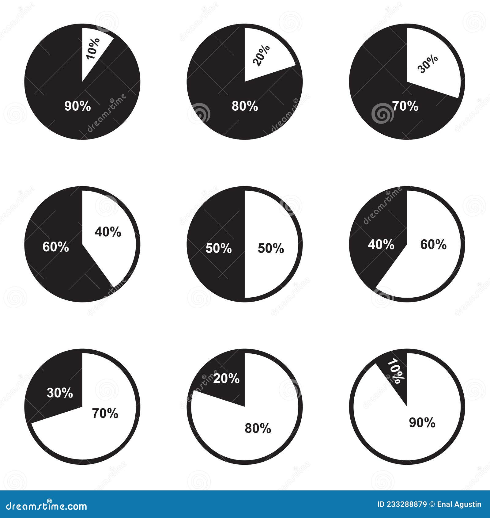 Percentage Round Chart Symbol Illustration Design Stock Vector ...