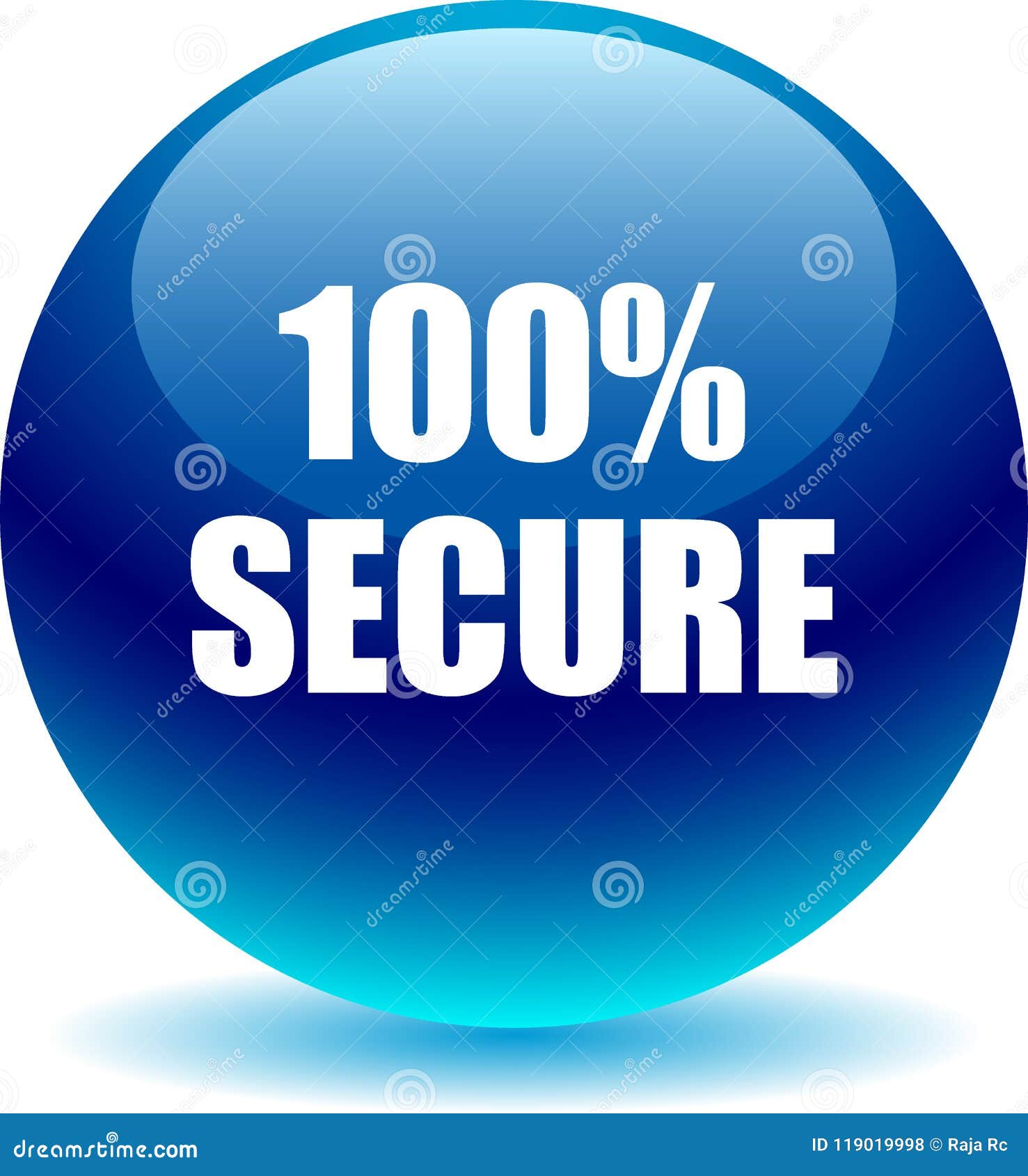 100 secure web button stock vector. Illustration of defend - 119019998