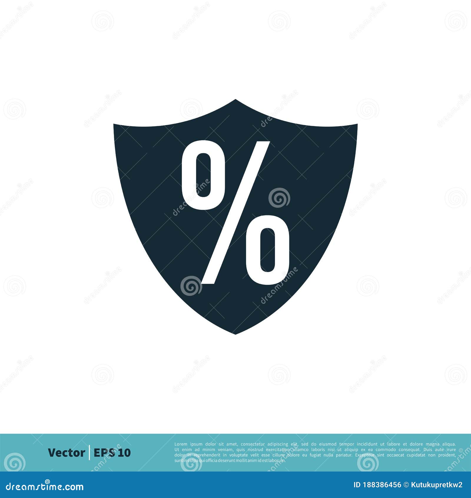 Percentage Shield Icon Vector Logo Template Illustration Design. Vector ...