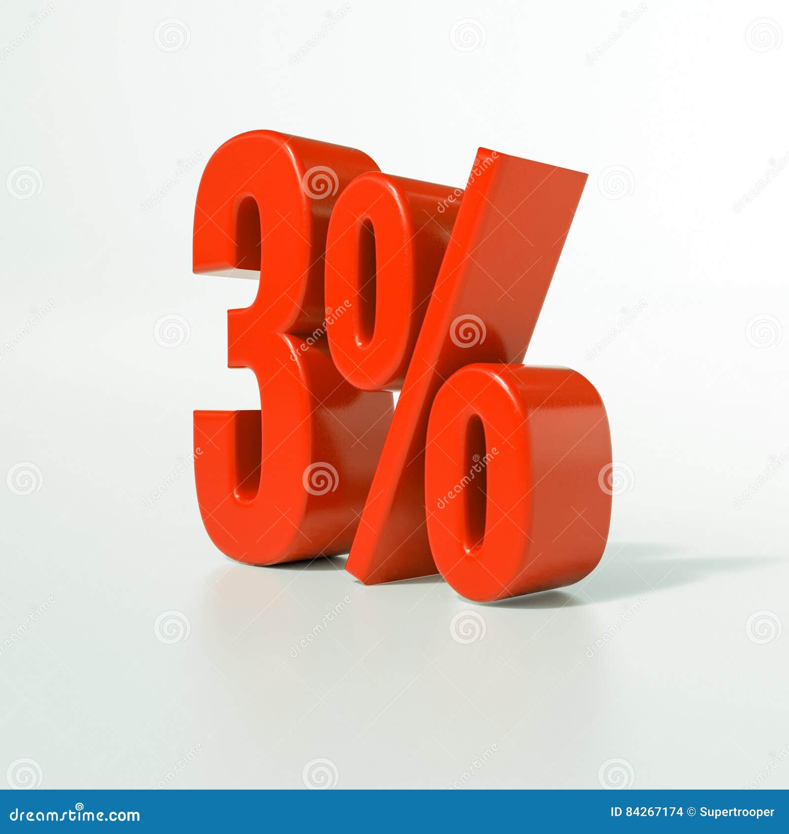 Percentage sign, 3 percent stock photo. Image of cent - 84267174
